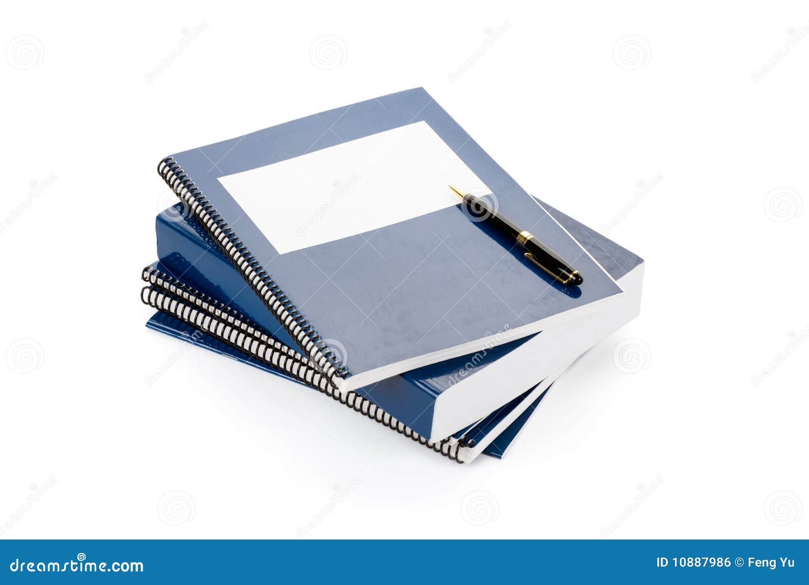 Blue school textbook stock photo. Image of spiral, reports - 10887986