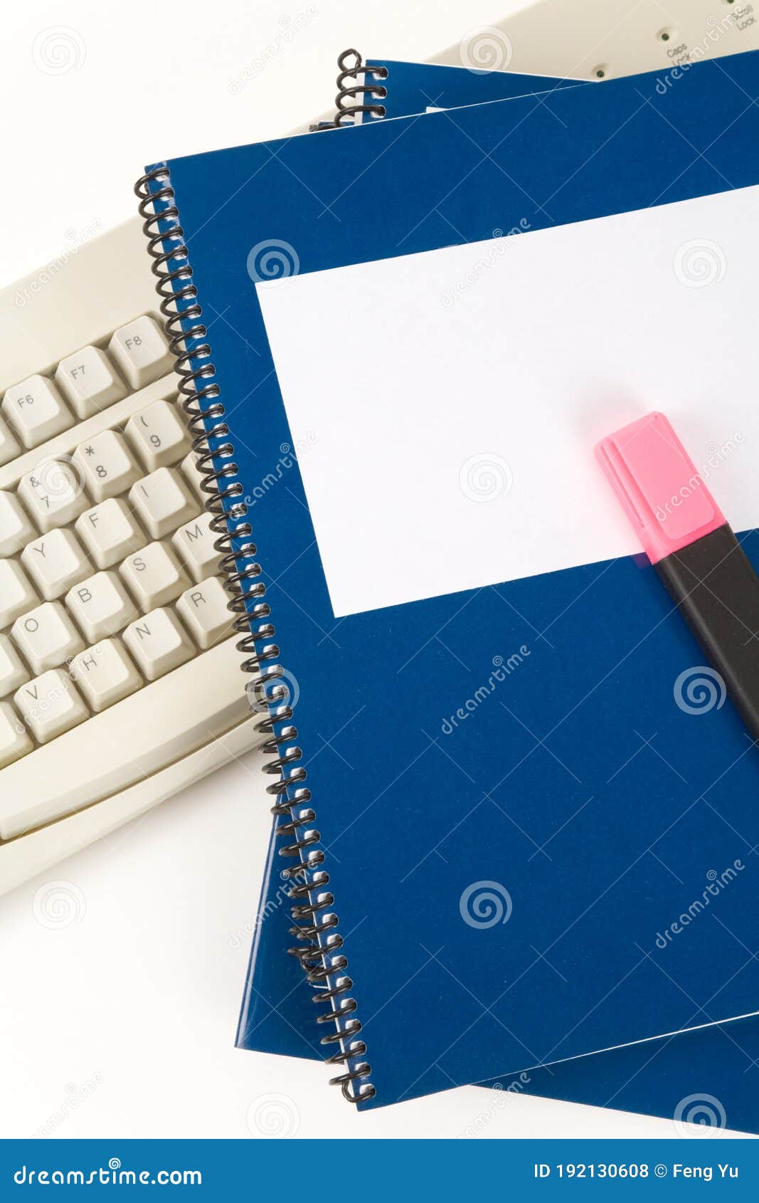 Blue School Textbook and Computer Keyboard Stock Photo - Image of ...