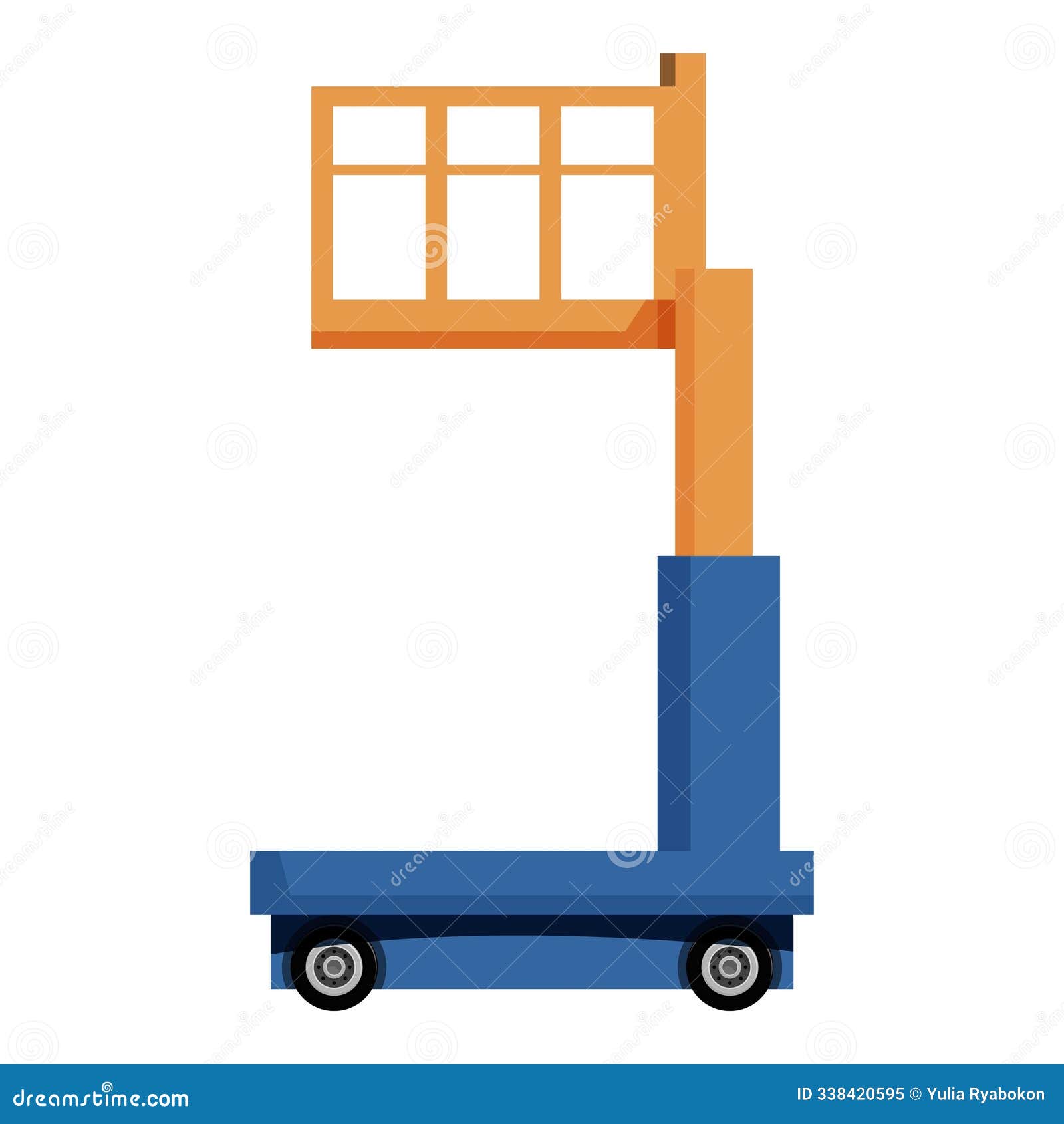 Lifting Platform Icon, Scissor Lift Pictogram Vector Illustration ...