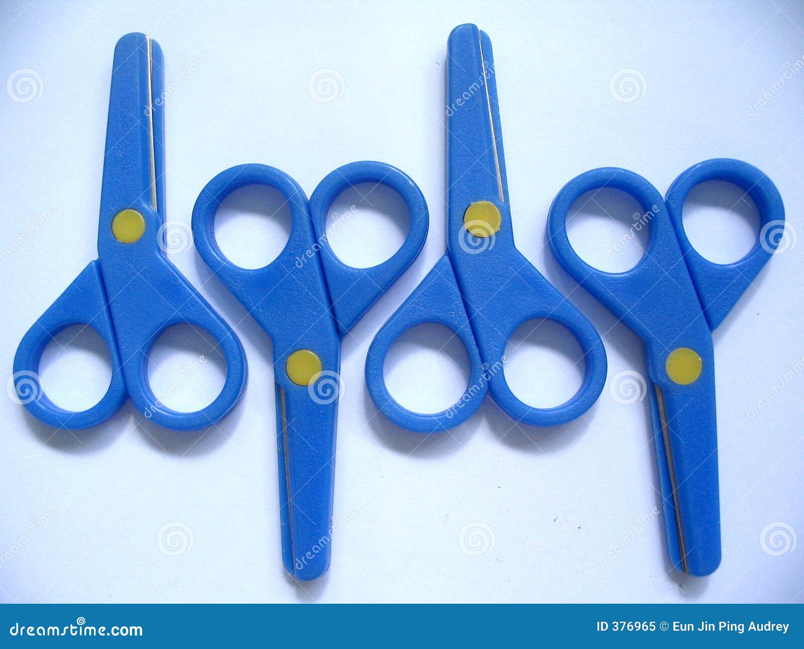 Blue Scissors stock image. Image of craft, yellow, horizontal - 376965
