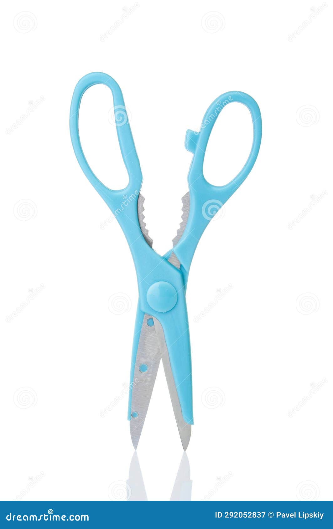 Blue Scissors Close Up Isolated on a White Background Stock Image ...