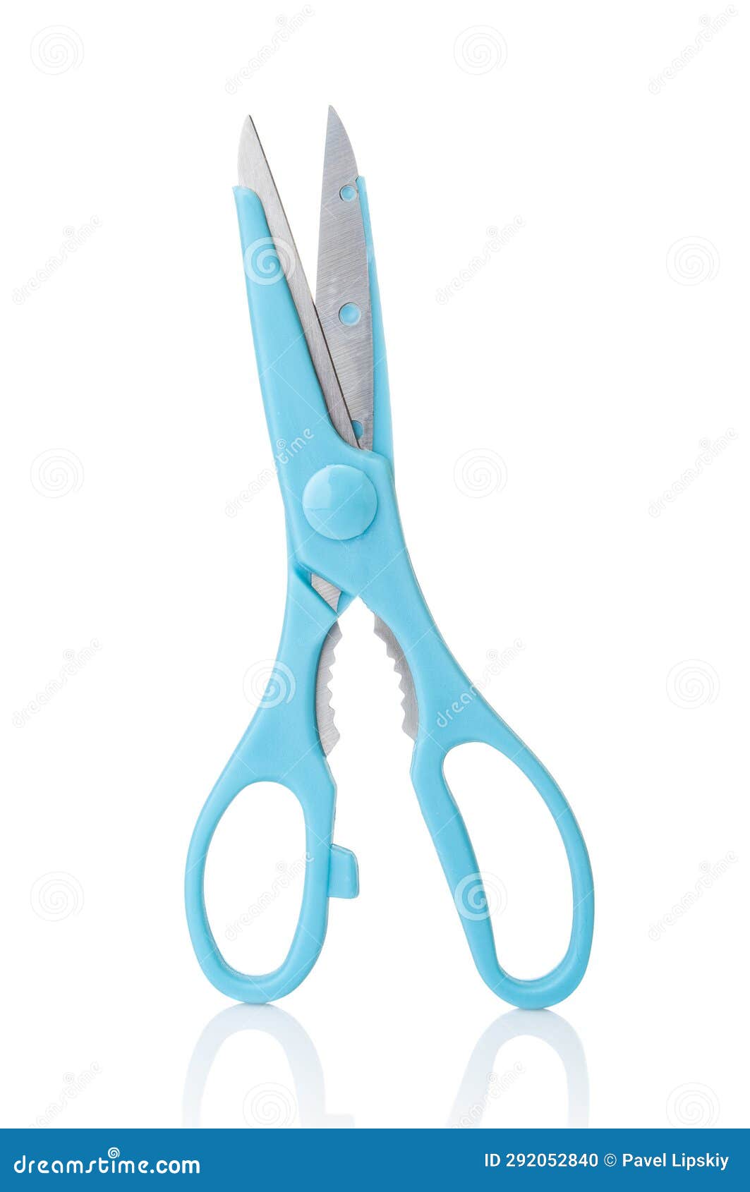 Blue Scissors Close Up Isolated on a White Background Stock Photo ...