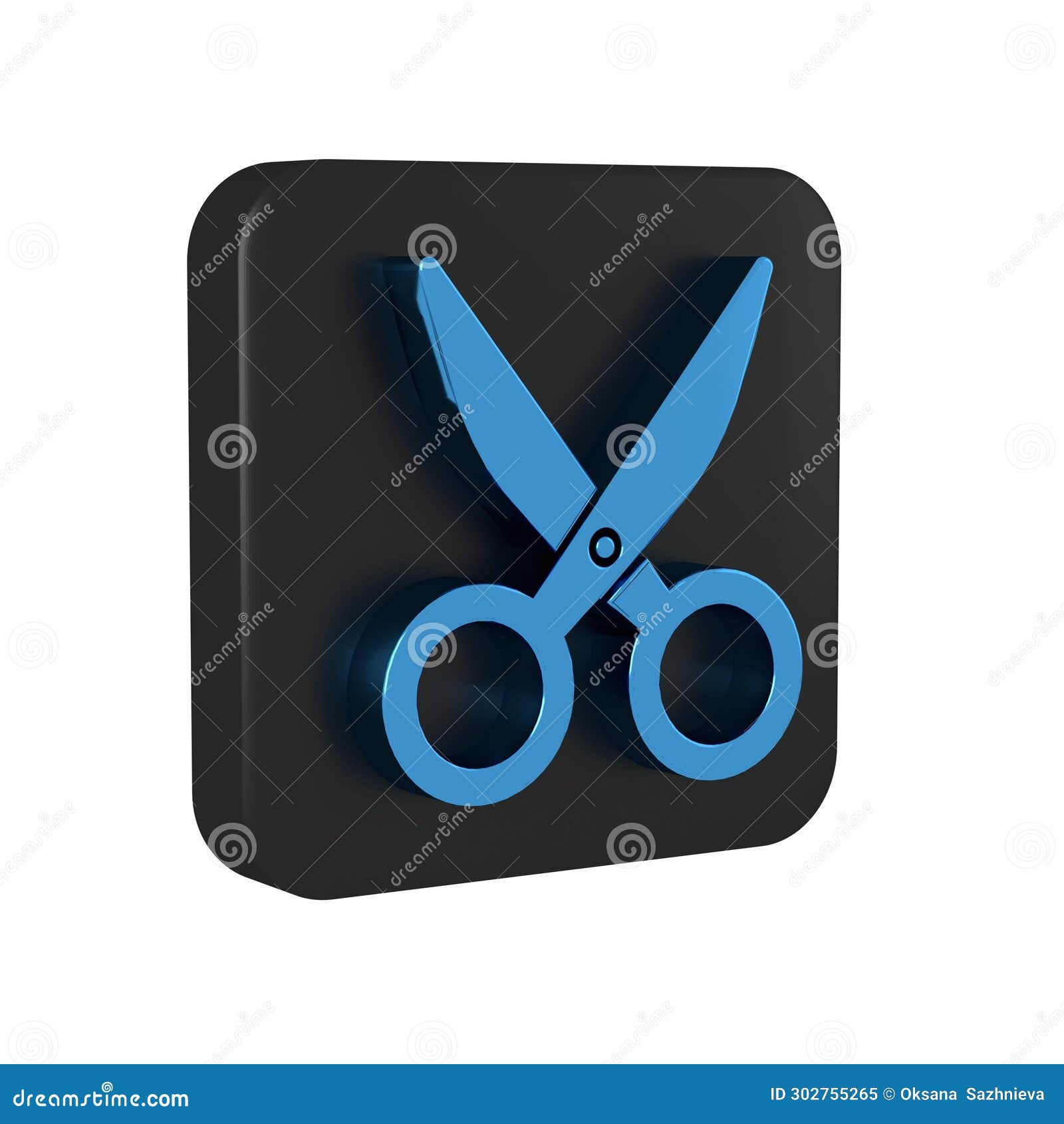 Blue Scissors Icon Isolated on Transparent Background. Cutting Tool ...