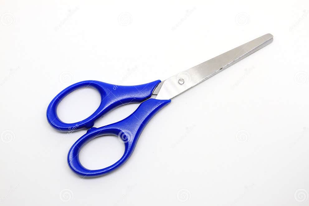 Blue Scissors stock photo. Image of hardware, blue, scissors - 48285766