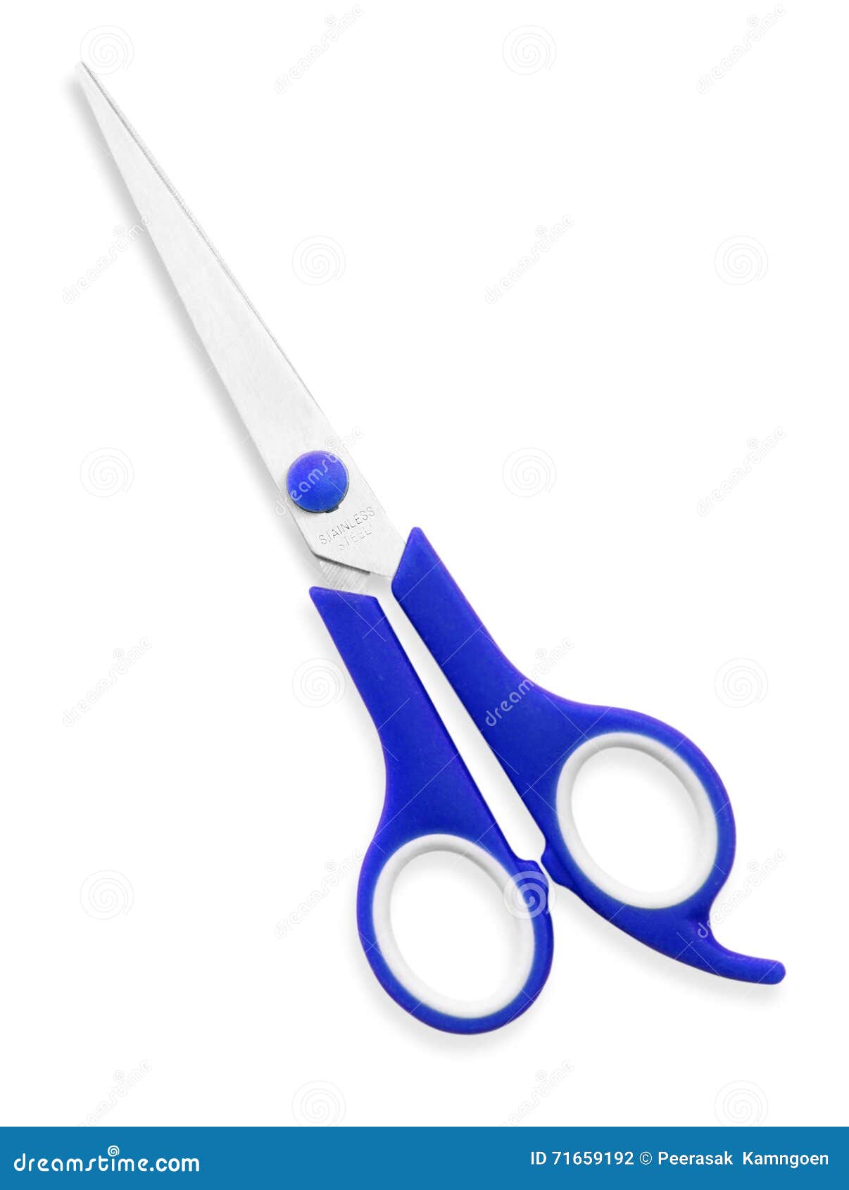Blue Scissors Isolated on a White Background Stock Photo - Image of ...