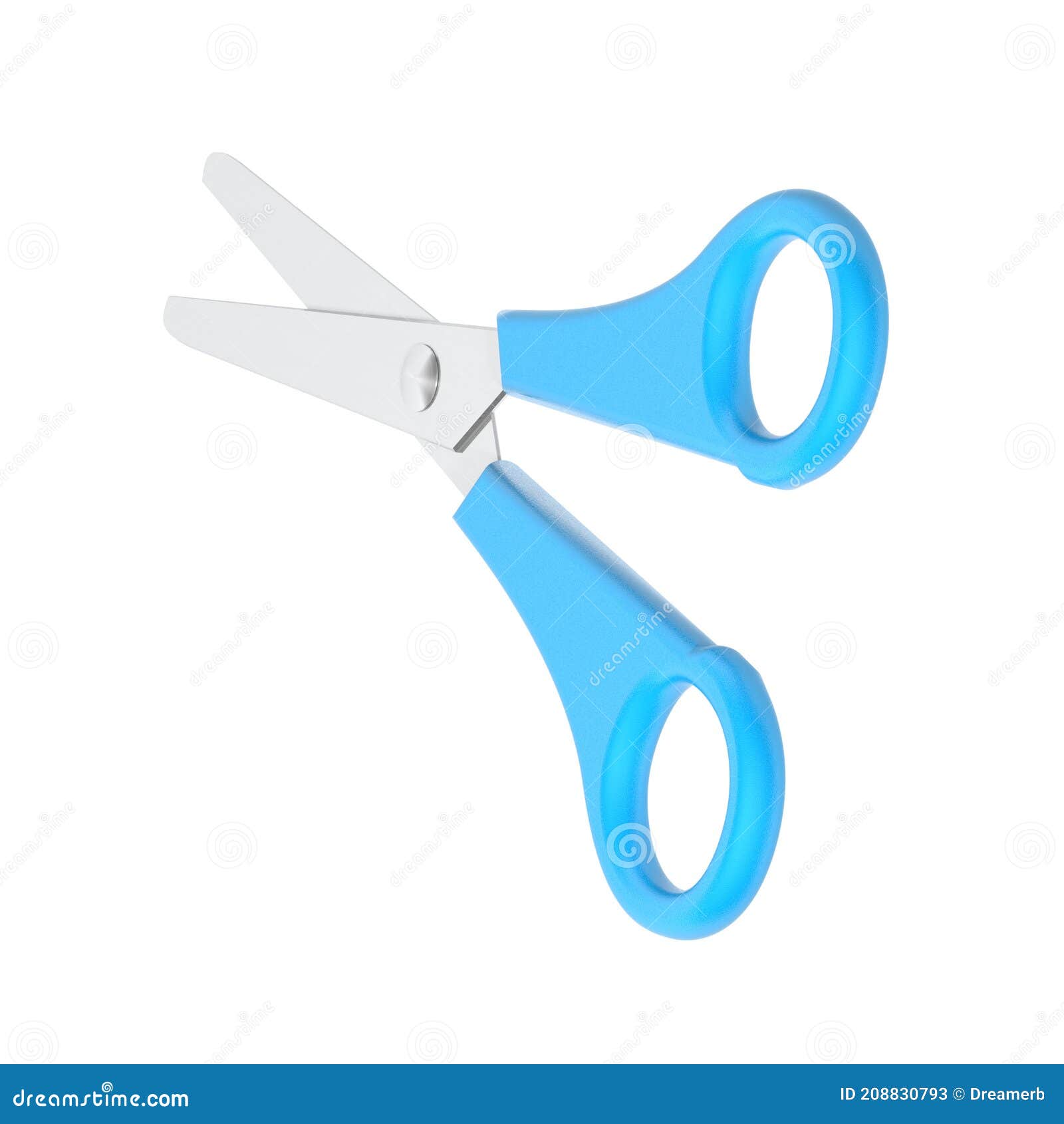 Blue Scissors Isolated on White Background. Stock Illustration ...