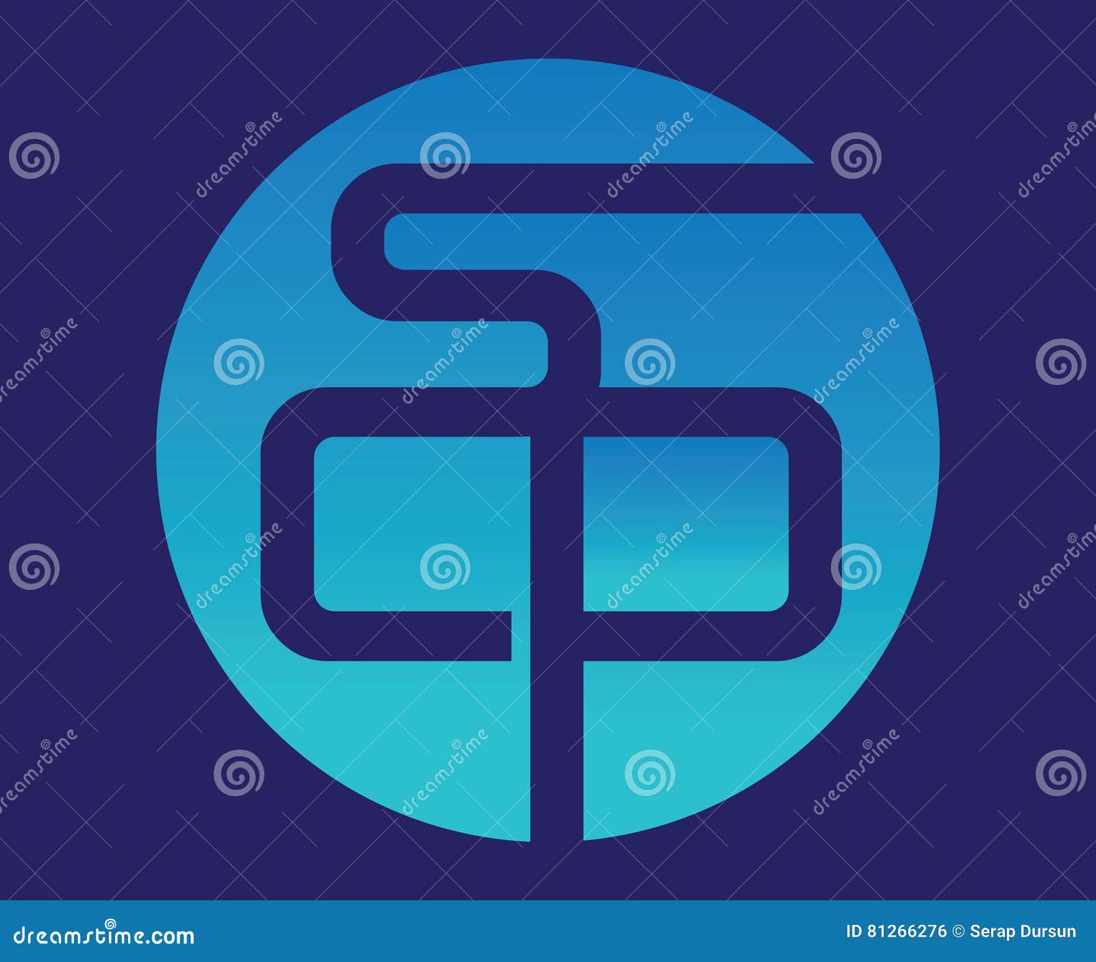 Blue SCP Logo Design stock vector. Illustration of font - 81266276