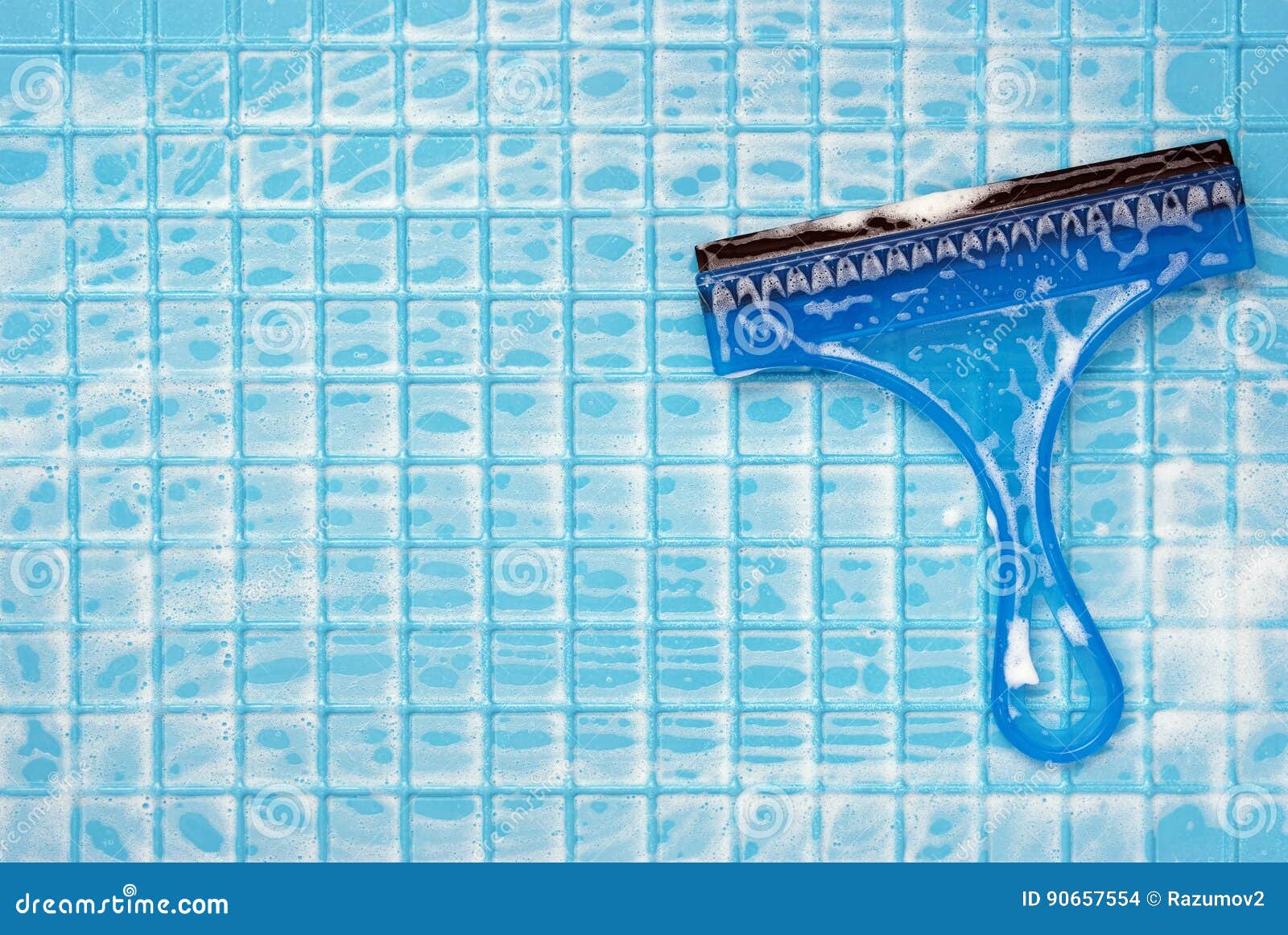 Blue scraper for cleaning stock photo. Image of cells - 90657554