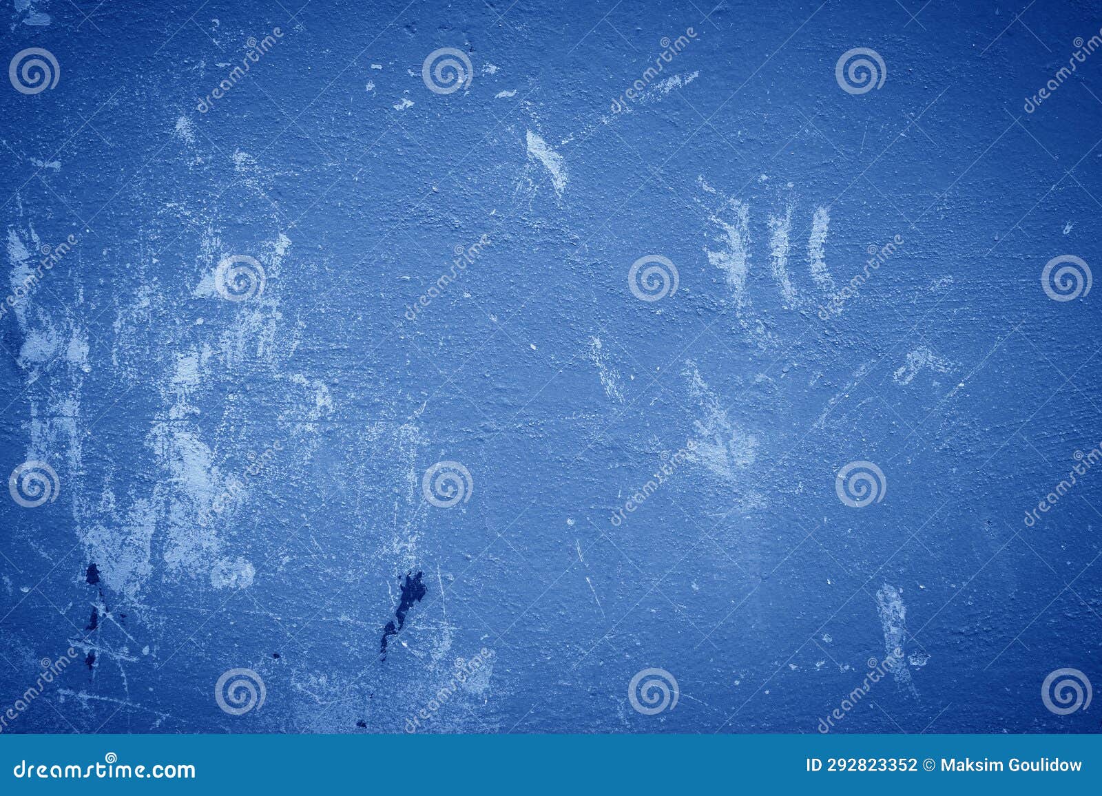 Blue Scratch Decorative Plaster Texture with Vignette. Stock Photo ...