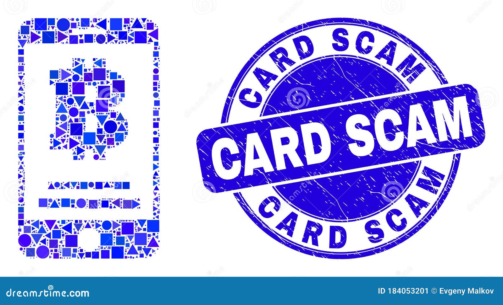 Blue Scratched Card Scam Stamp and Bitcoin Mobile Account Mosaic Stock ... Blue Scratched Card Scam Stamp and Bitcoin Mobile Account Mosaic Stock ...