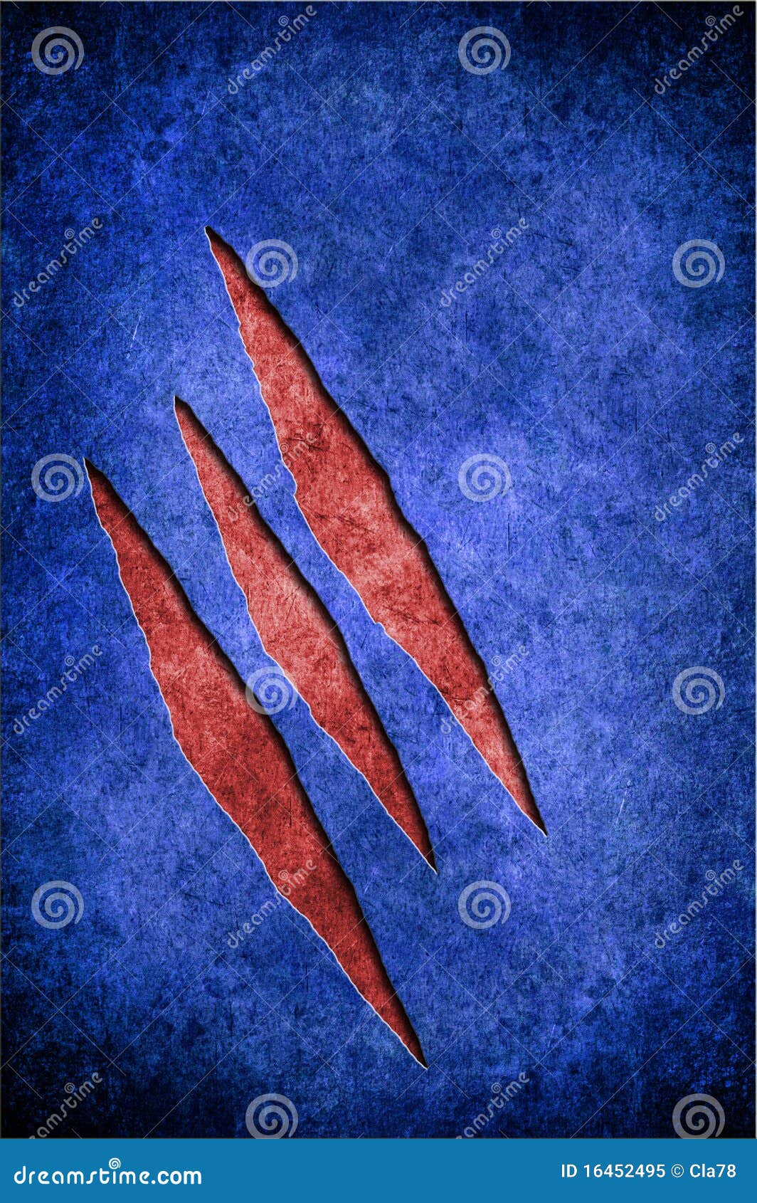 Blue scratched paper stock image. Image of devil, horror - 16452495