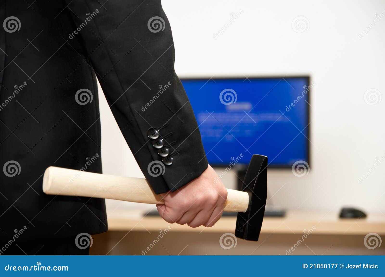 Blue screen stock image. Image of blue, fury, reliability - 21850177