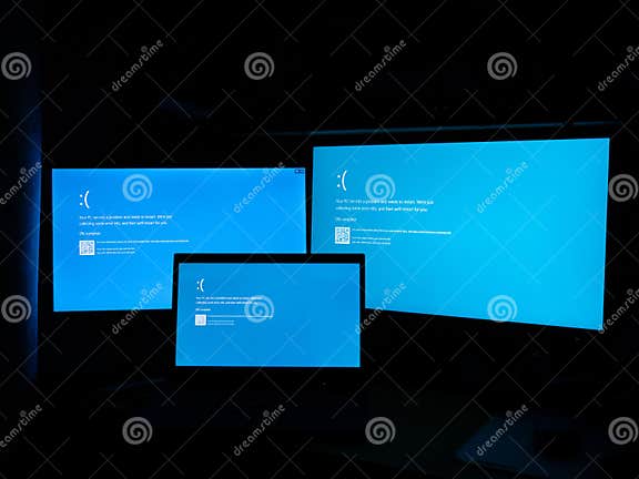 Blue Screen of Death. Operating System Crash Error Message. BSOD ...