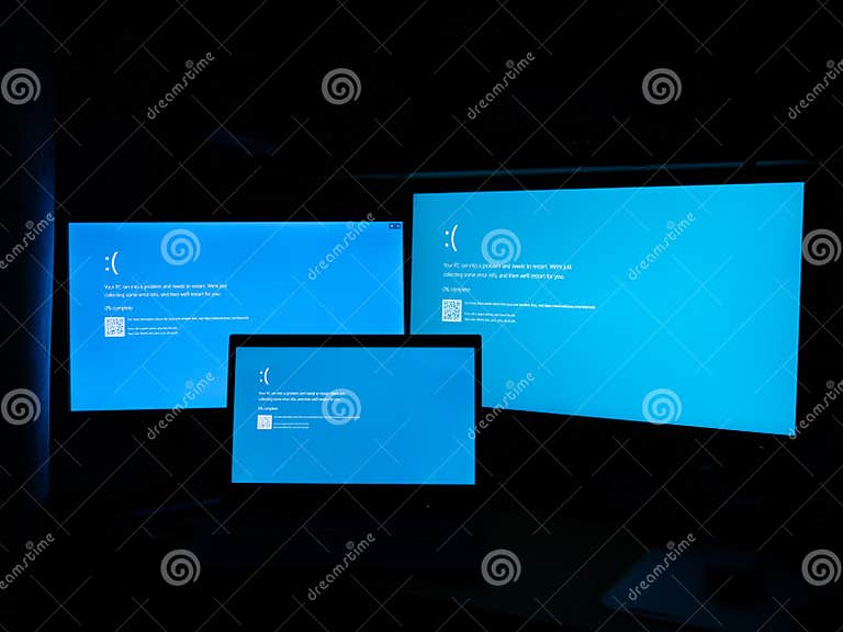 Blue Screen of Death. Operating System Crash Error Message. BSOD ...