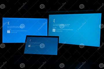 Blue Screen of Death. Operating System Crash Error Message. BSOD ...