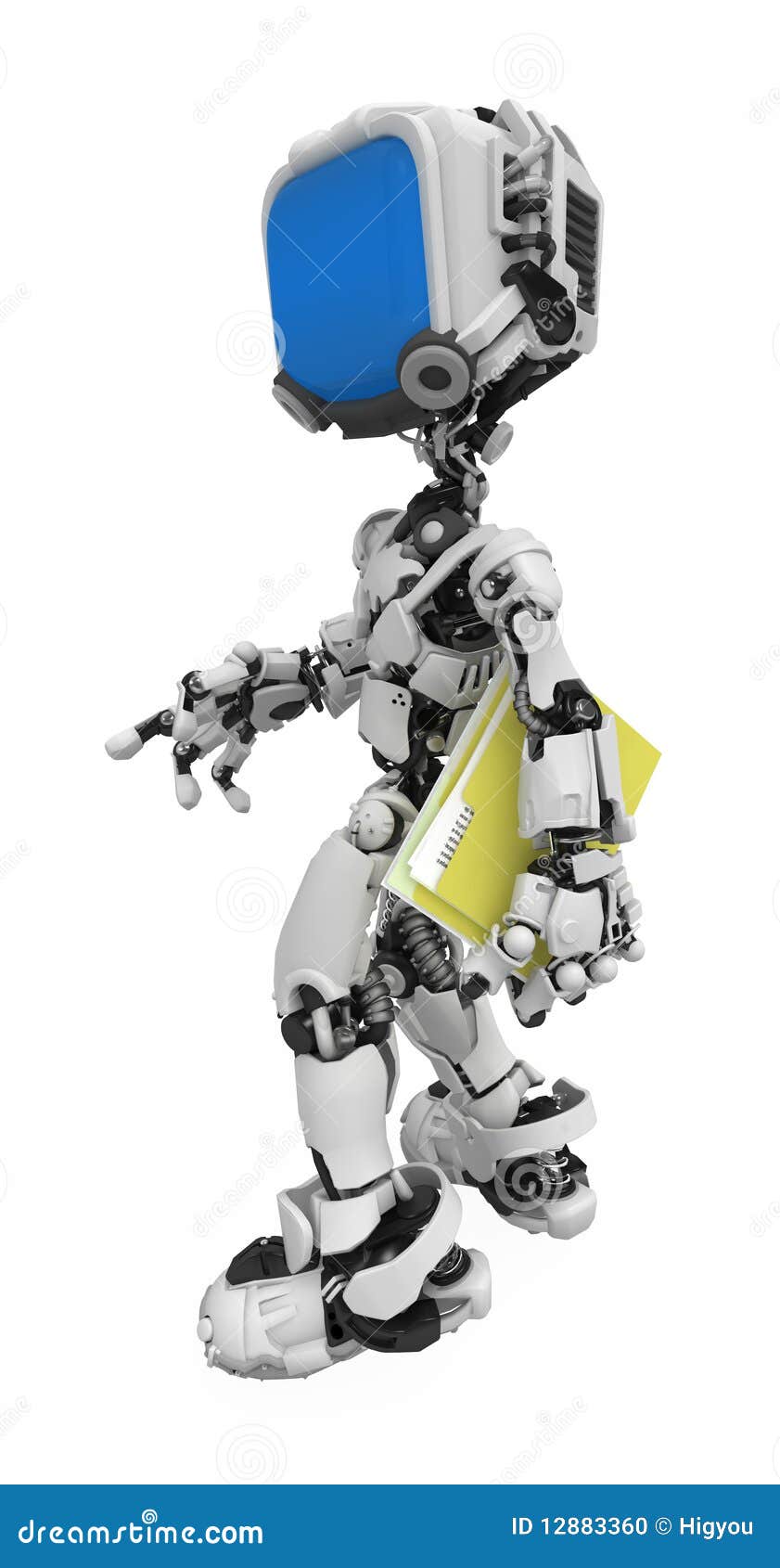 Blue Screen Robot, Folder stock illustration. Illustration of monitor ...