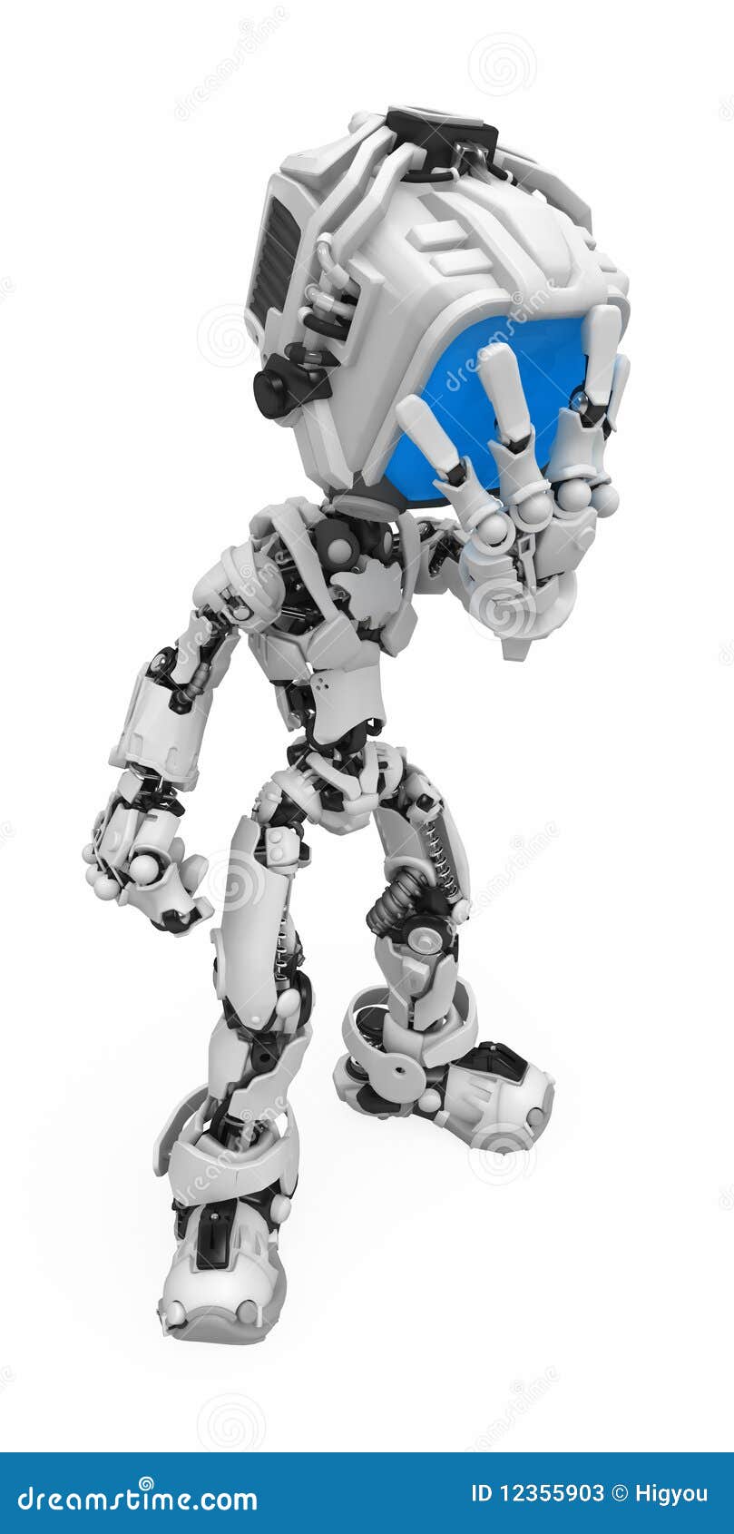 Blue Screen Robot, Stress stock illustration. Illustration of advanced ...