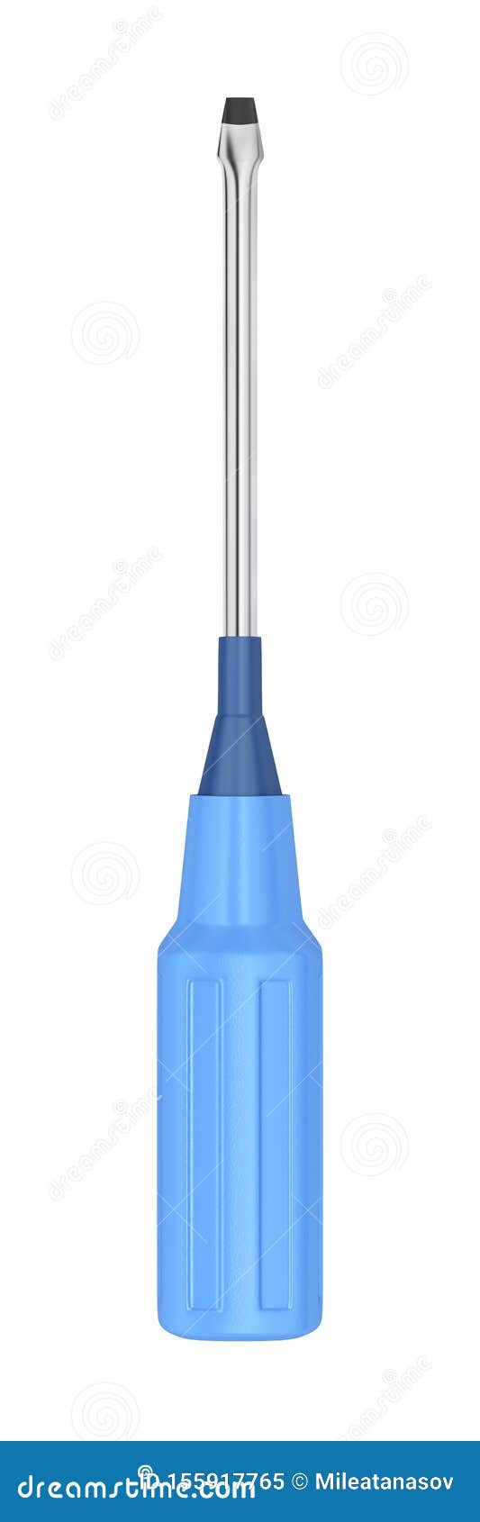 Screwdriver with Blue Rubber Handle Stock Illustration - Illustration ...