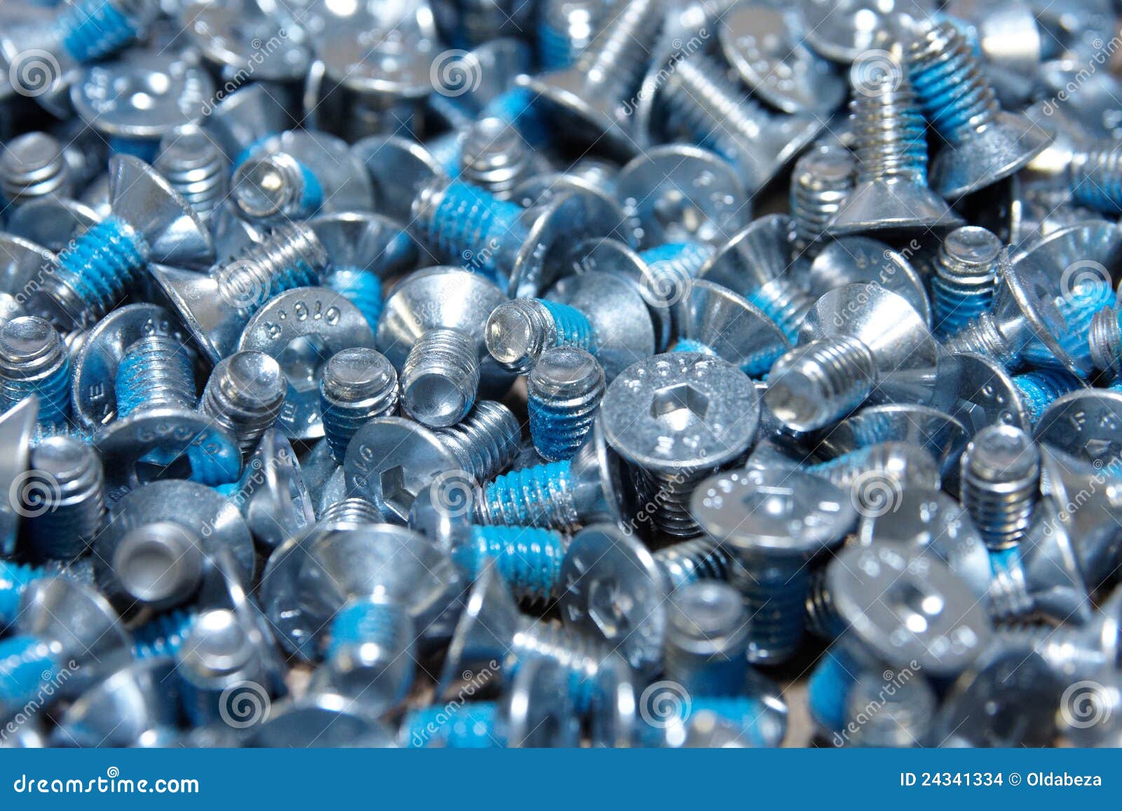 Blue screws stock photo. Image of finishing, hobby, production - 24341334