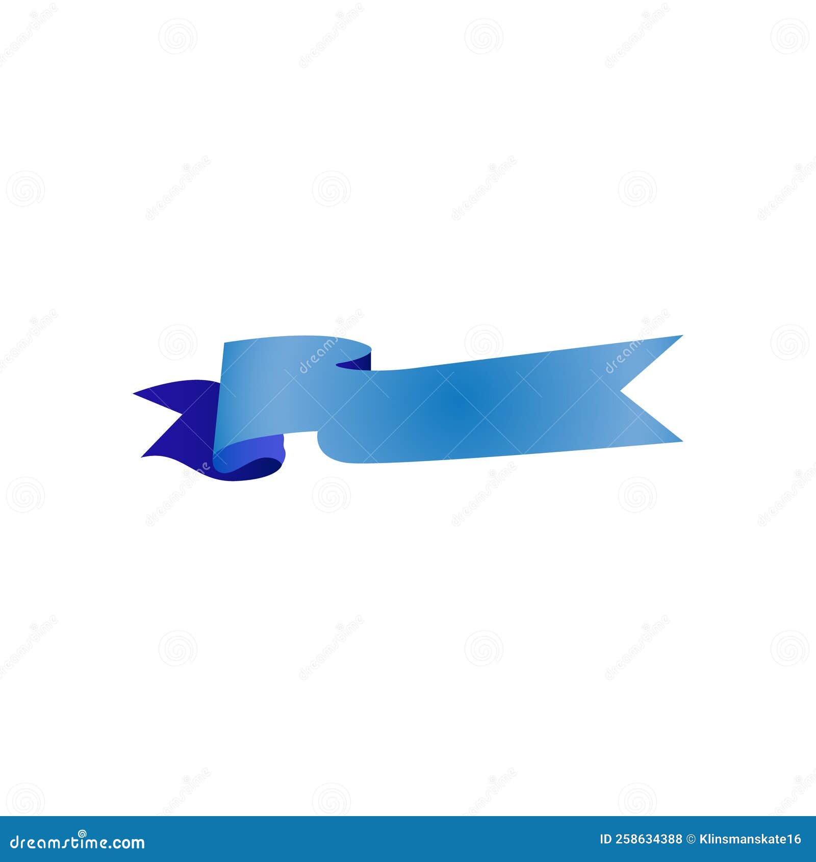 Blue Scrolling Ribbon Banner Decorative Stock Vector - Illustration of ...