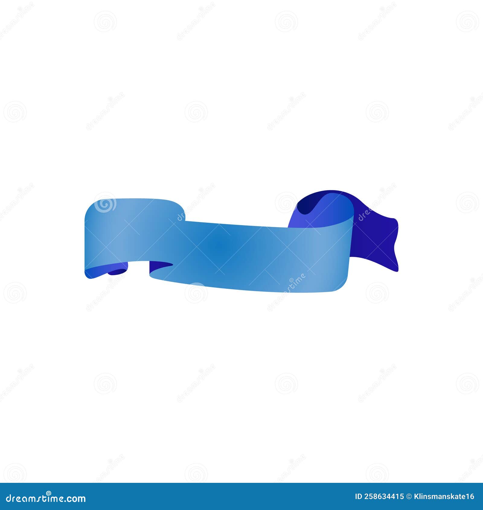 Blue Scrolling Ribbon Banner Isolated Stock Vector - Illustration of ...