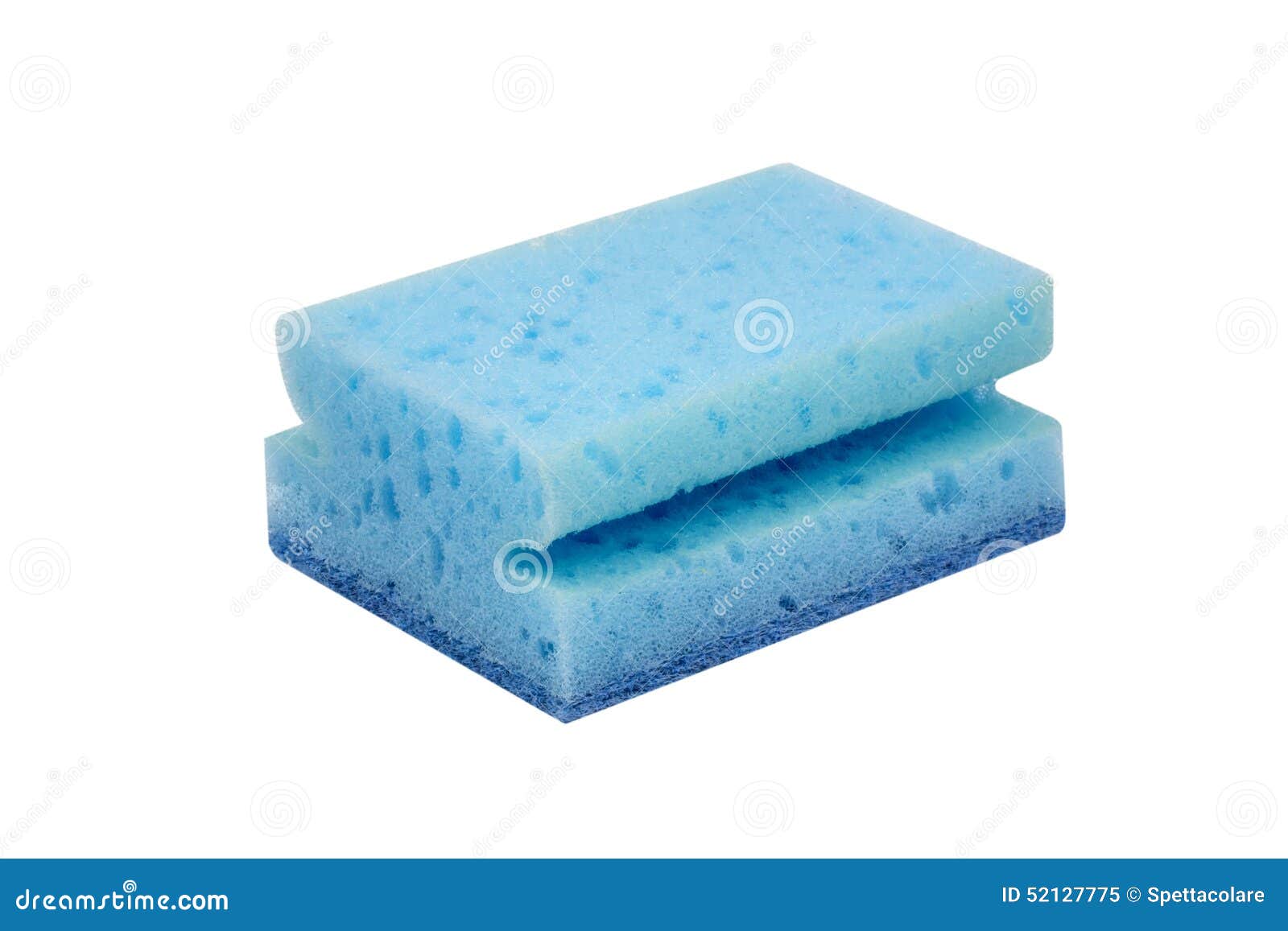 Blue scrubbing sponge stock image. Image of sanitary - 52127775