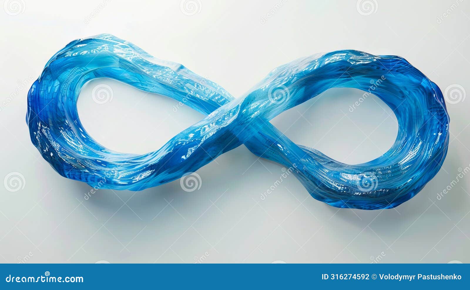 A Blue Sculpture of an Infinity Symbol Stock Photo - Image of knot ...