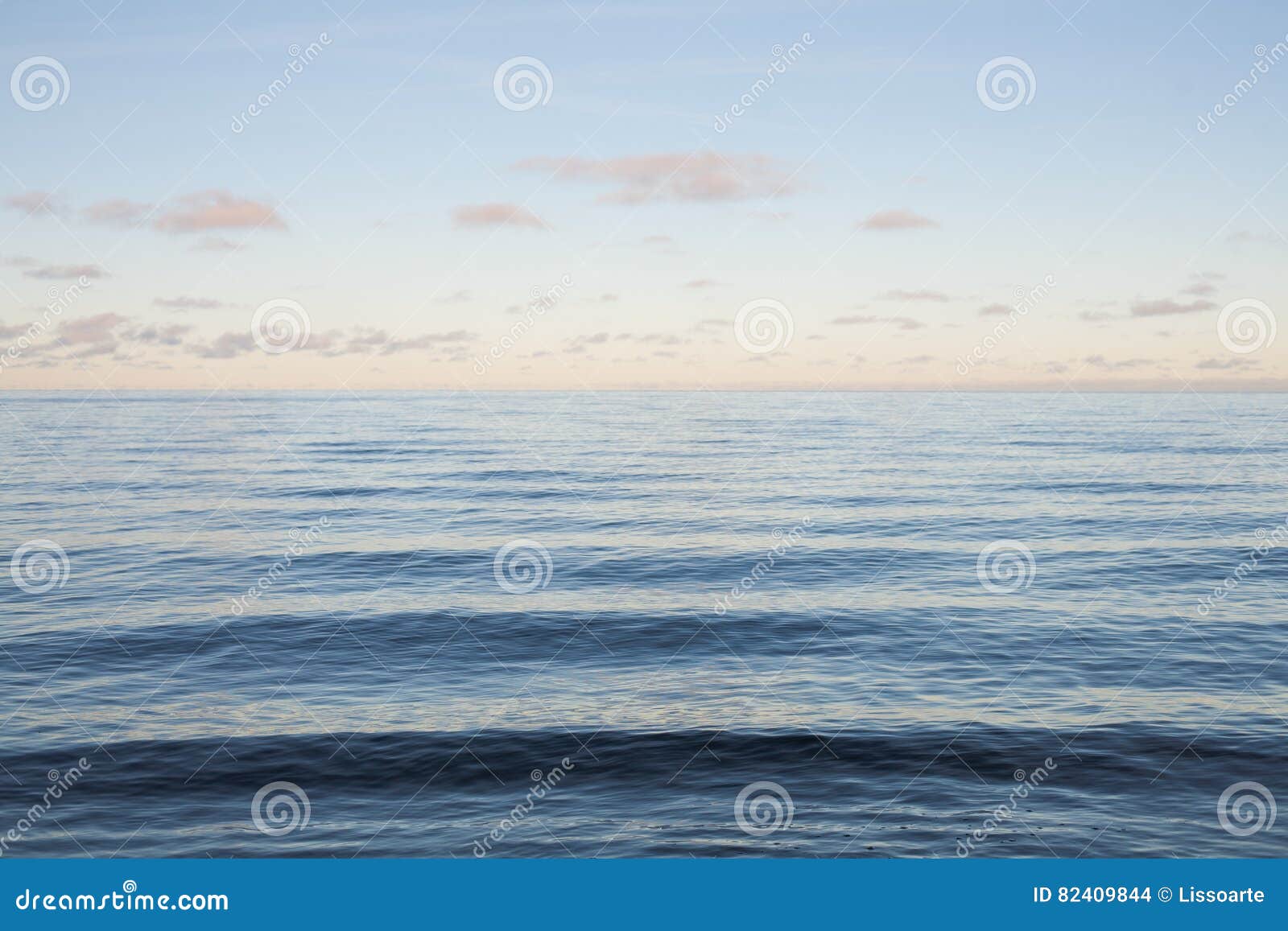 Blue Sea and Calm Waves at Sunset Stock Photo - Image of calm, seascape ...