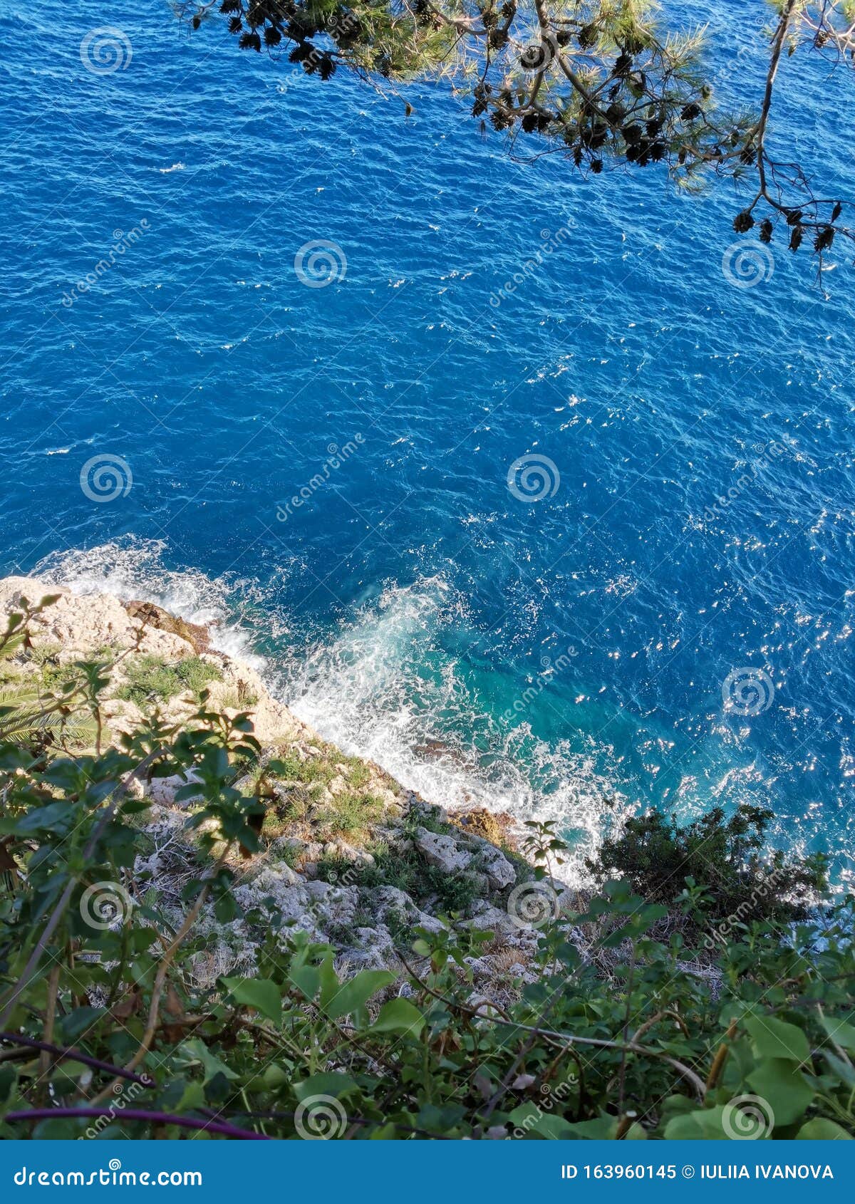Blue sea in Nice stock image. Image of blue, nice, summer - 163960145
