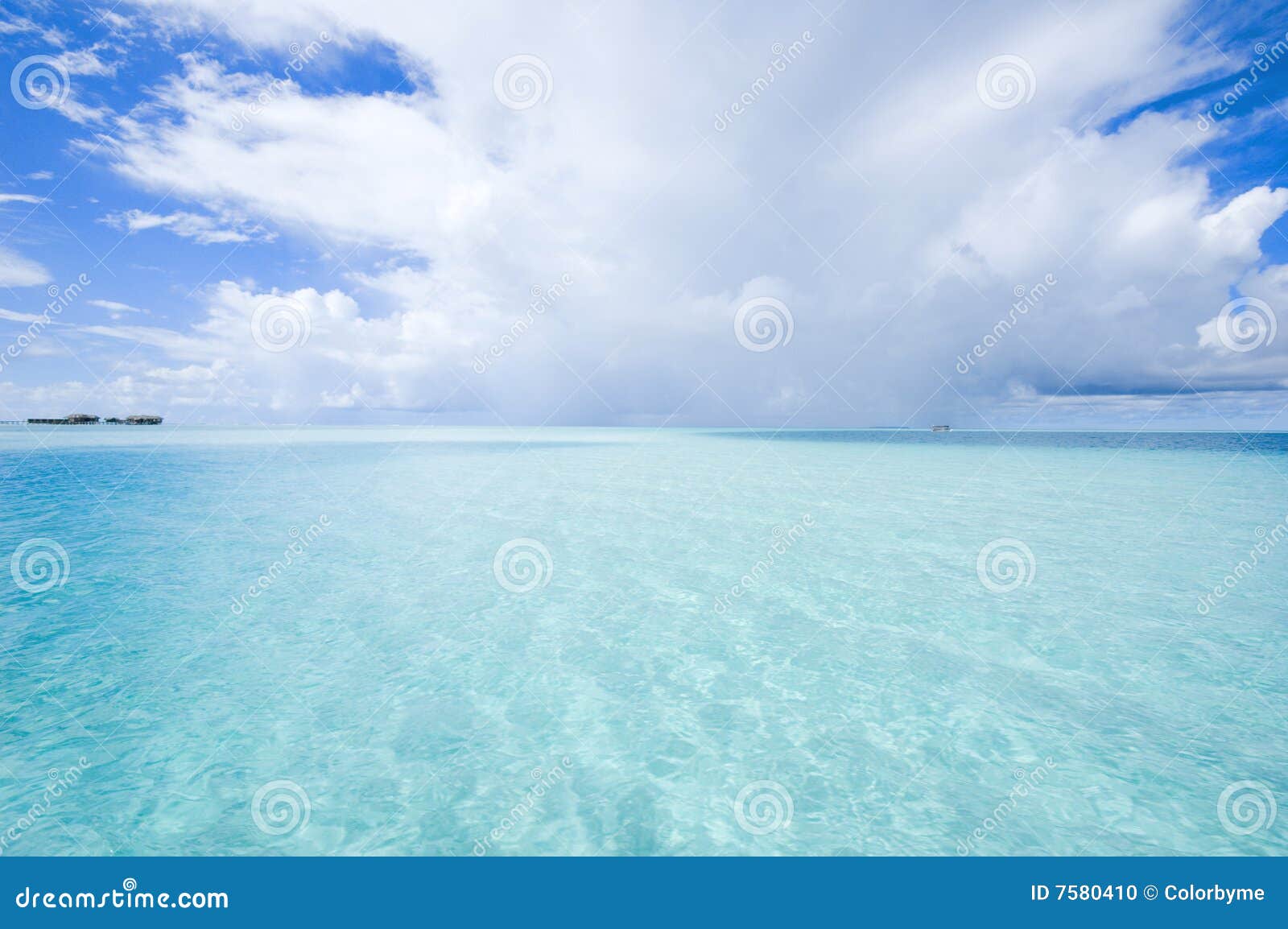 Blue sea and nice sky stock photo. Image of maldives, holiday - 7580410