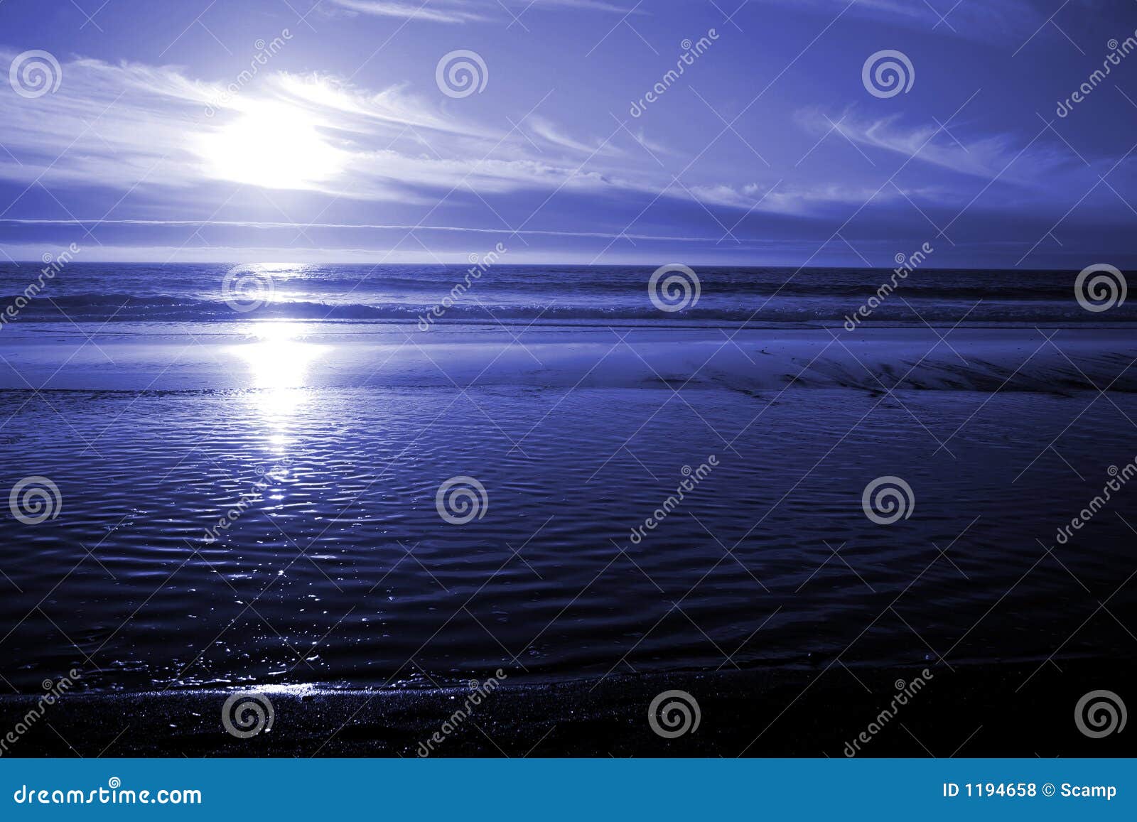 A Blue Sea - Ocean stock photo. Image of coast, shining - 1194658