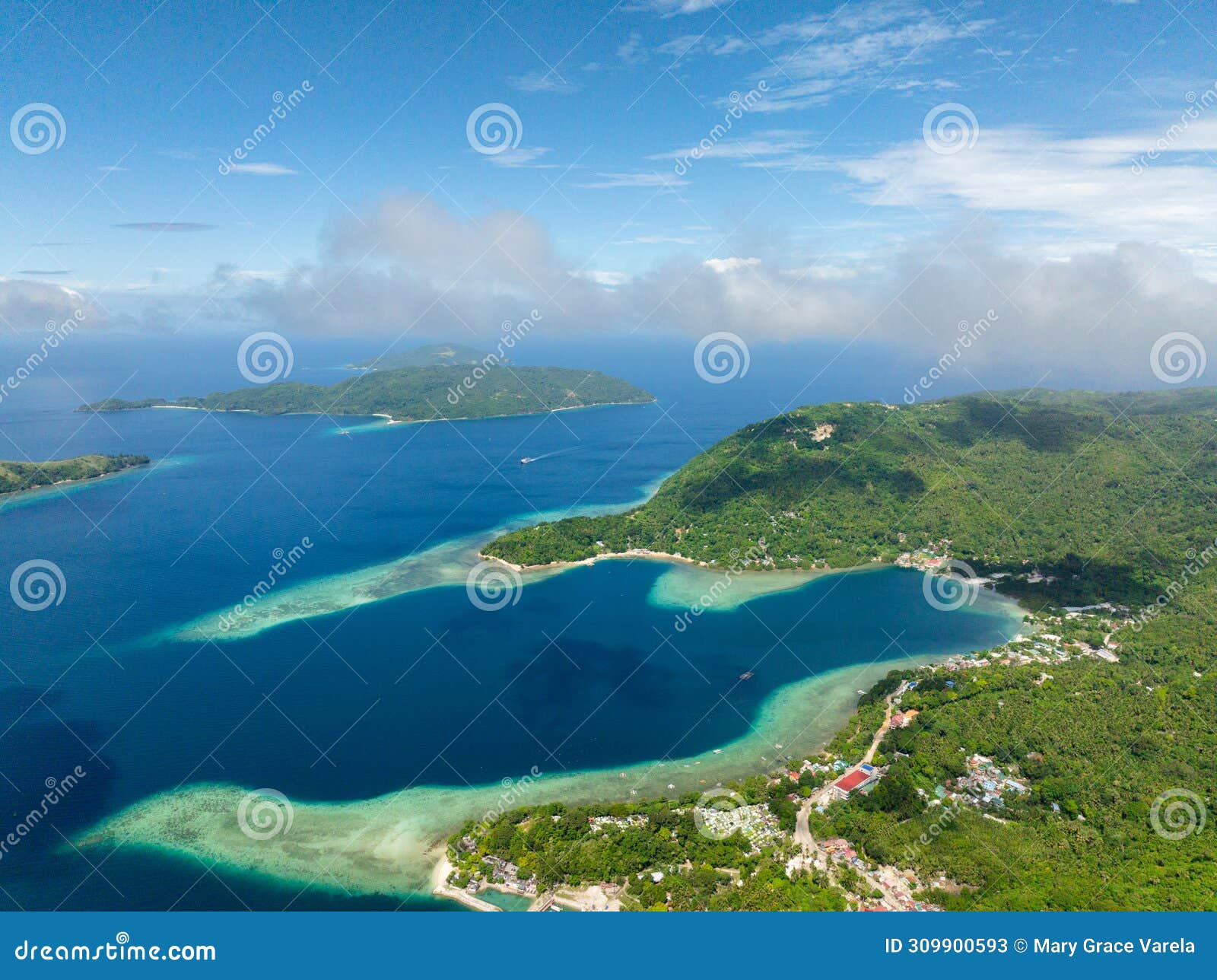 Romblon Island in Romblon, Philippines. Stock Image - Image of aerial ...