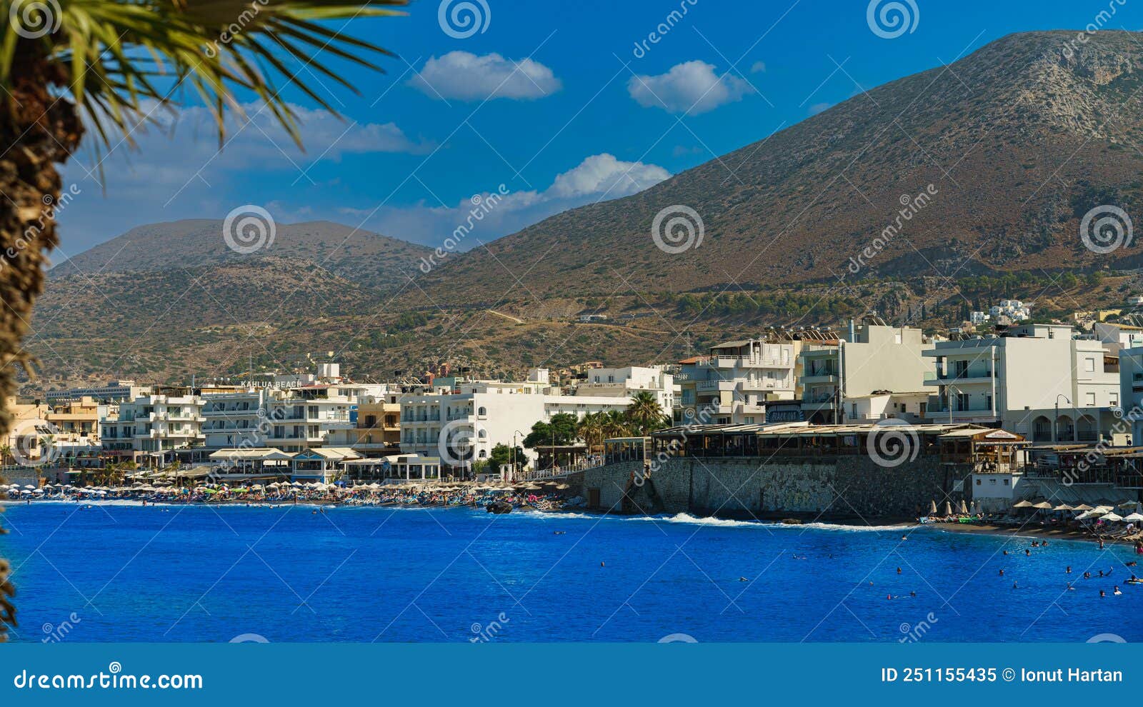 Hersonissos , Crete - Greece 2002 Stock Image - Image of greek, blue ...