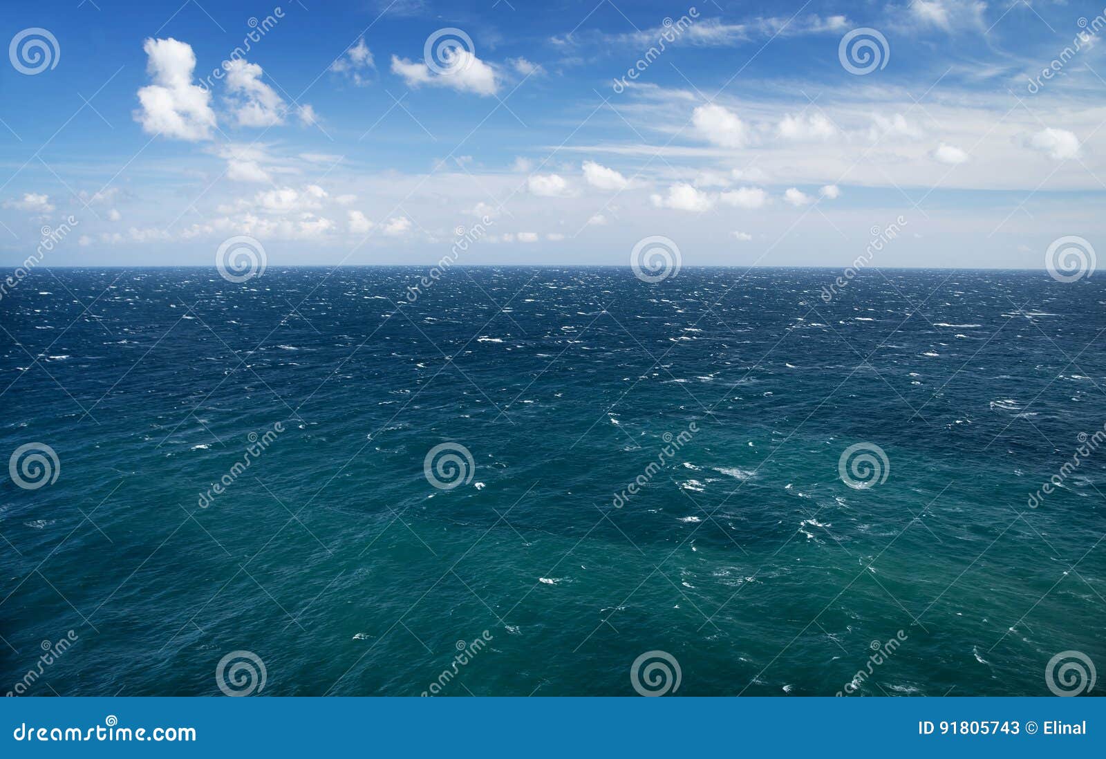Blue Sea and Sky, Horizon Line. Seascape Stock Image - Image of outdoor ...