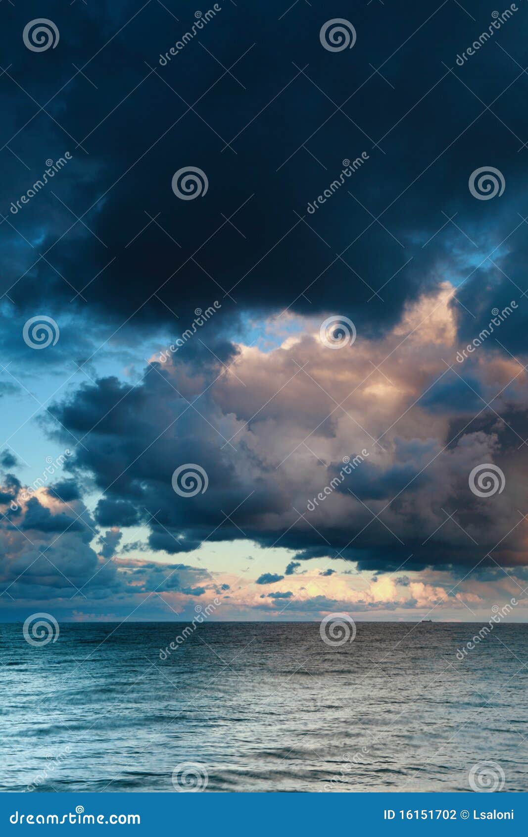 Blue Sea Sky, Storm, Tempest Stock Photo - Image of dark, black: 16151702