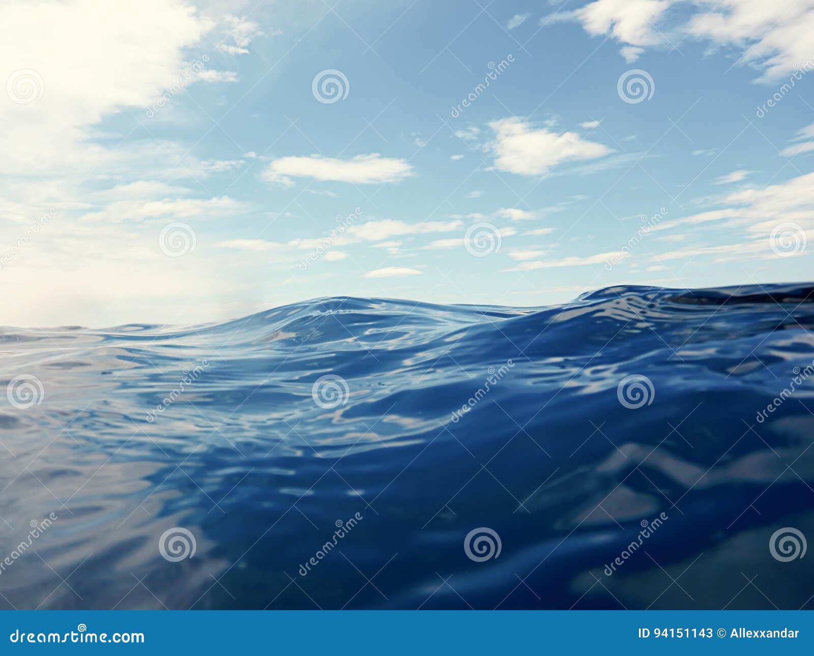 Blue sea and sun on sky stock image. Image of season - 94151143