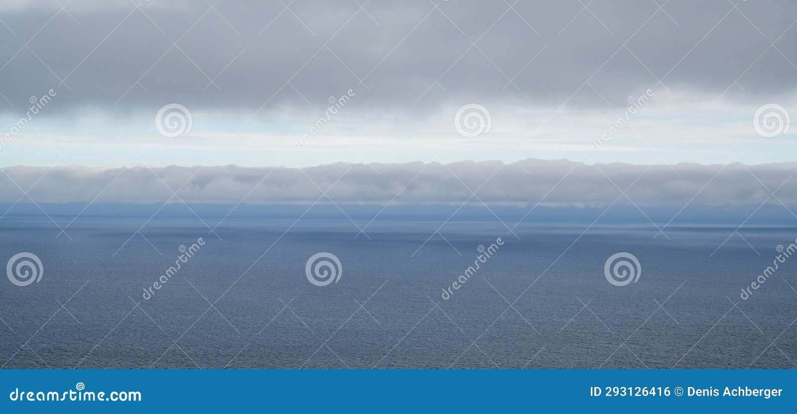 Blue Sea and Two Layers of Clouds Stock Photo - Image of atmosphere ...