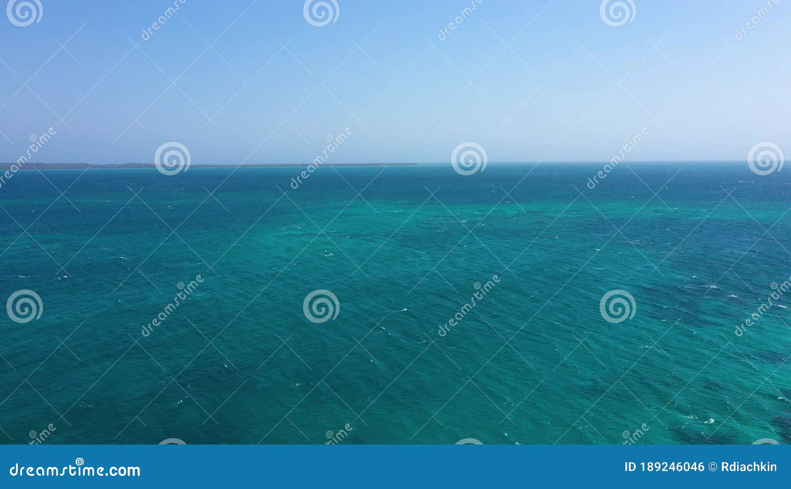 Blue Sea Under Blue Sky. Open Ocean Aerial View. Stock Footage - Video ...