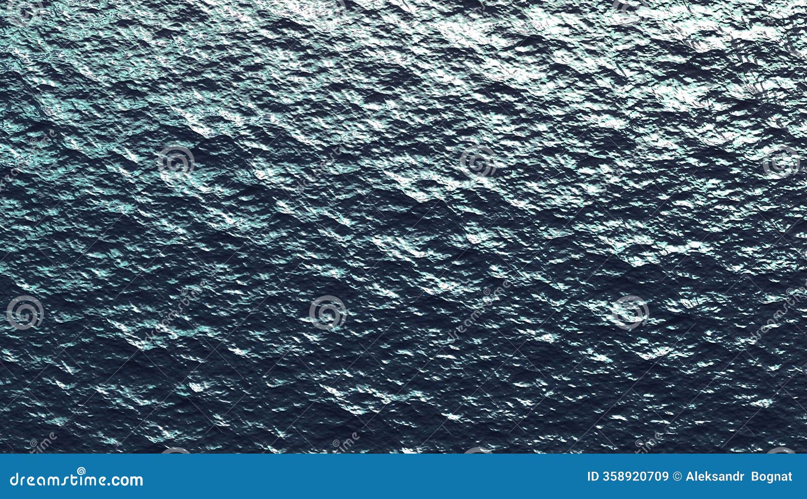 Blue Sea Water Background Texture, Top View Stock Illustration ...