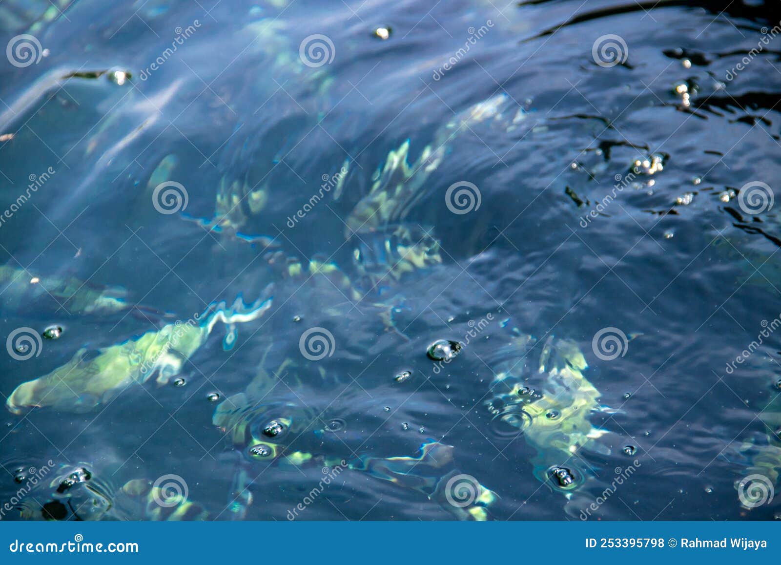 Blue Sea Water Puddle Abstract Shape Background Stock Photo - Image of ...