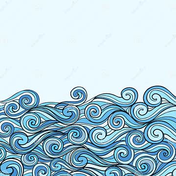 Blue Sea Wave background stock vector. Illustration of abstract - 39323699