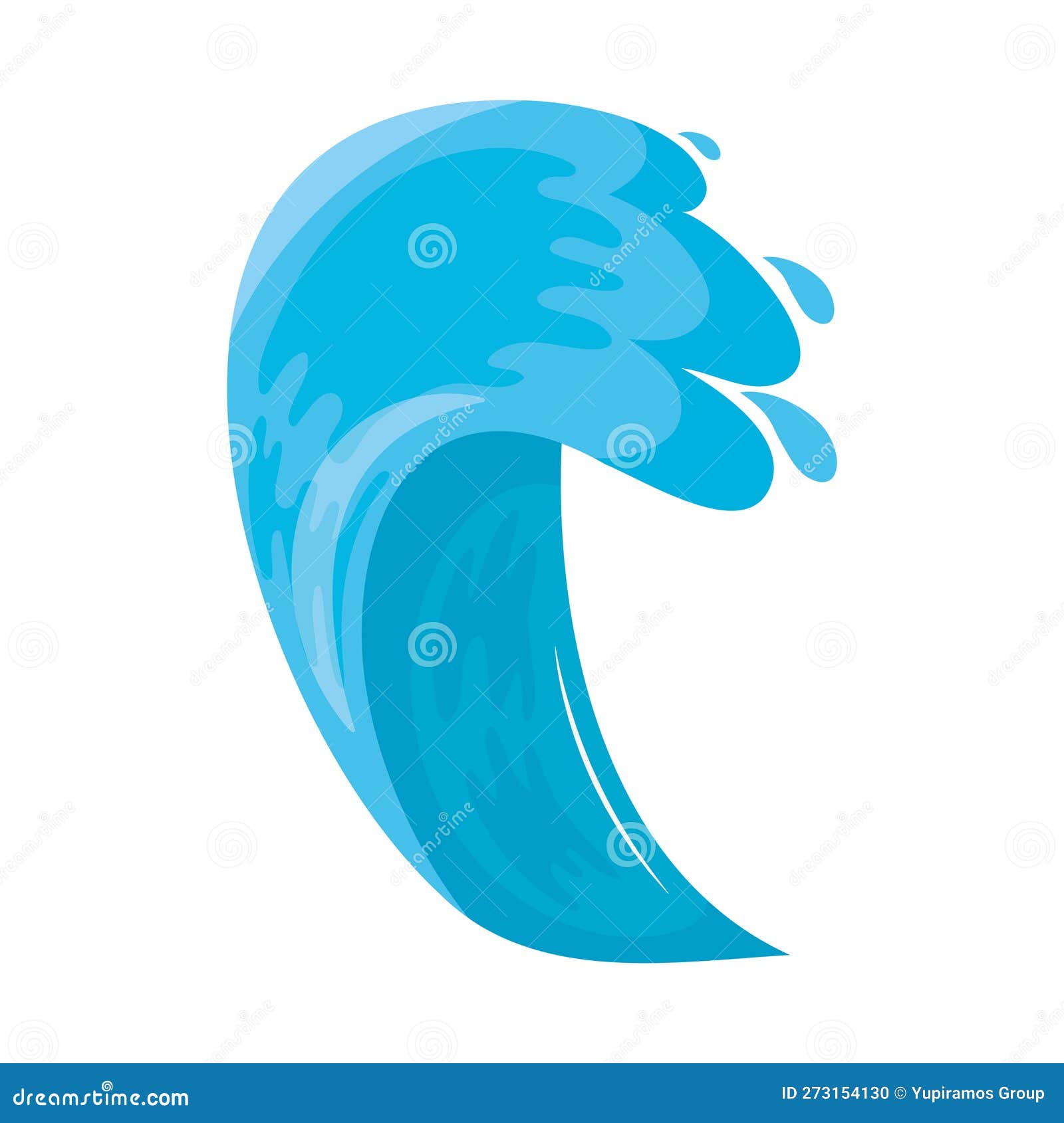Blue sea wave nature stock vector. Illustration of drop - 273154130