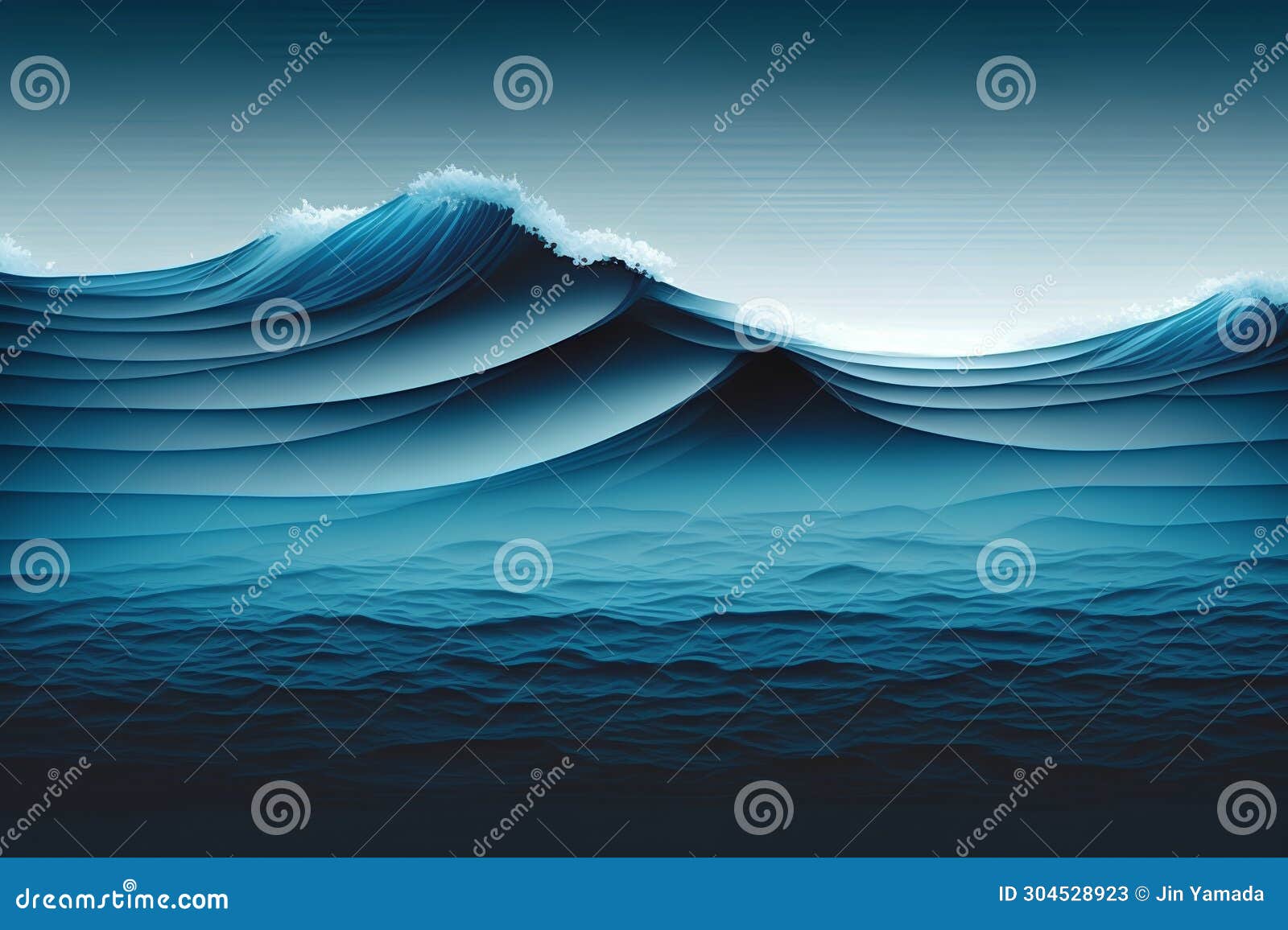 Blue Sea Waves Background. Vector Illustration. Eps 10 Stock ...