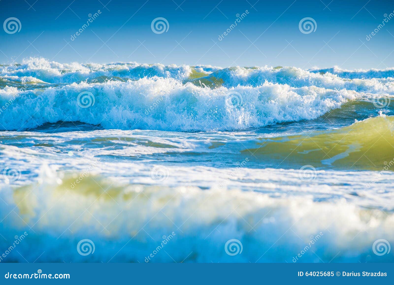 Blue sea waves stock image. Image of holiday, waves, landscape - 64025685