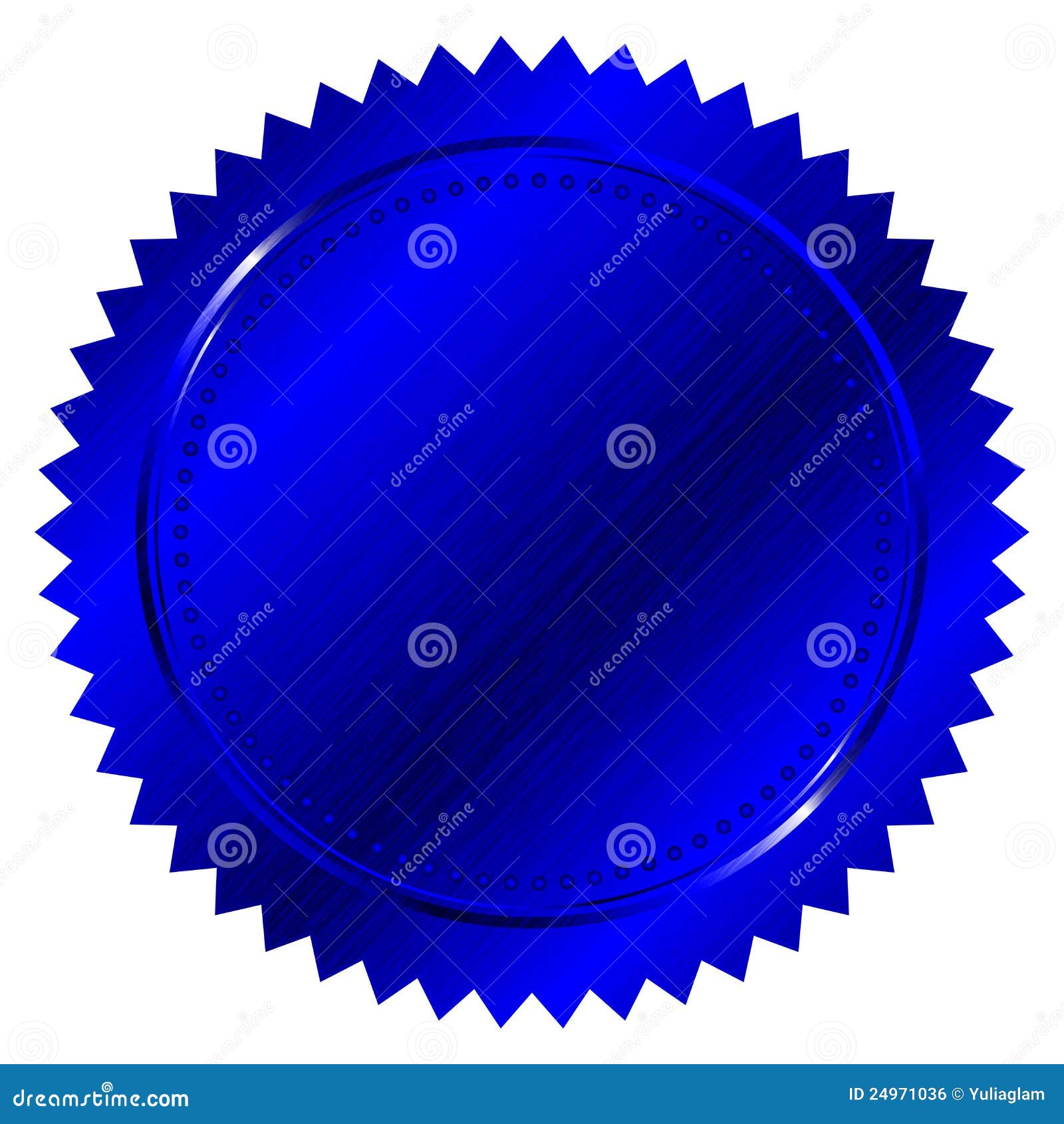 Blue seal stock vector. Illustration of olden, scroll - 24971036