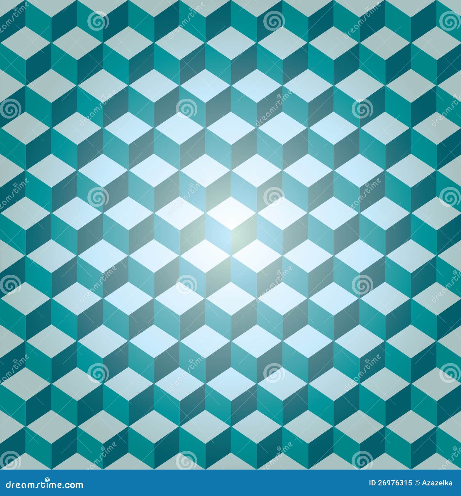Blue seamless cube pattern stock vector. Illustration of crowd - 26976315