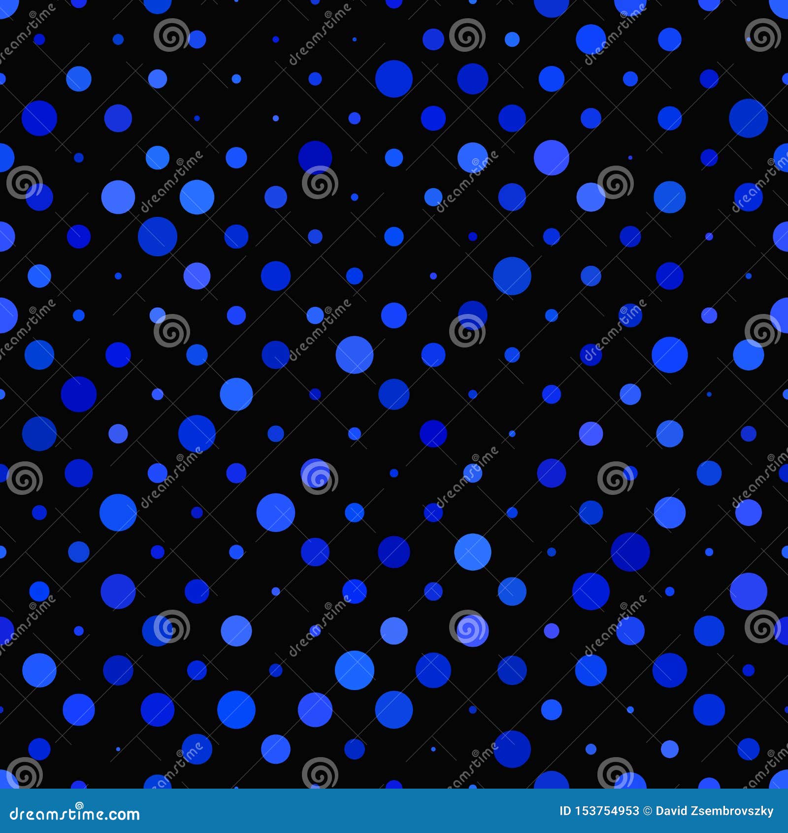 Blue Seamless Dot Pattern Background Stock Vector - Illustration of ...