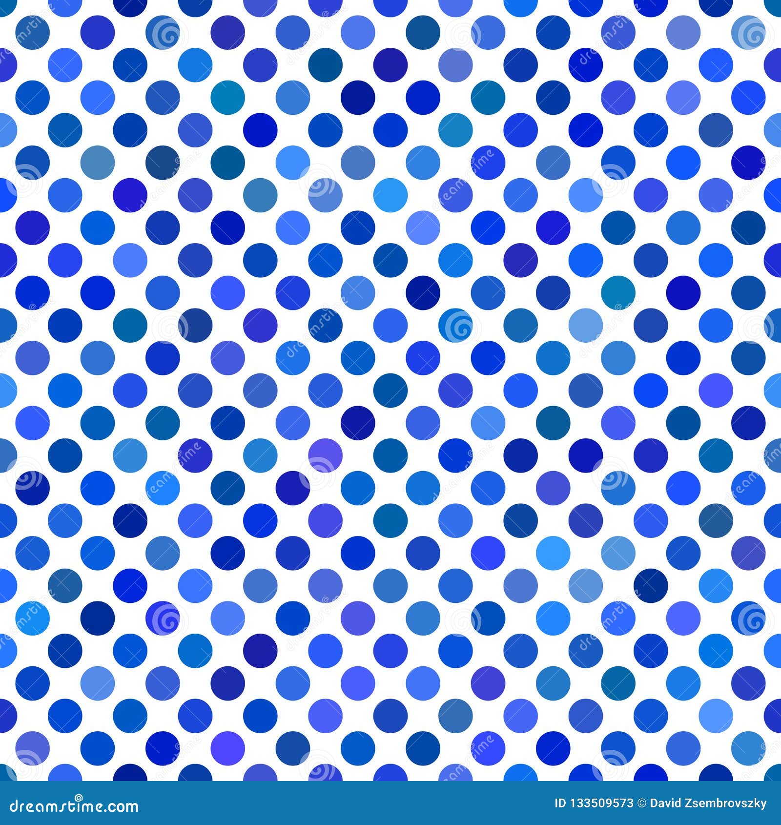 Blue Seamless Dot Pattern Background - Vector Graphic Design Stock ...