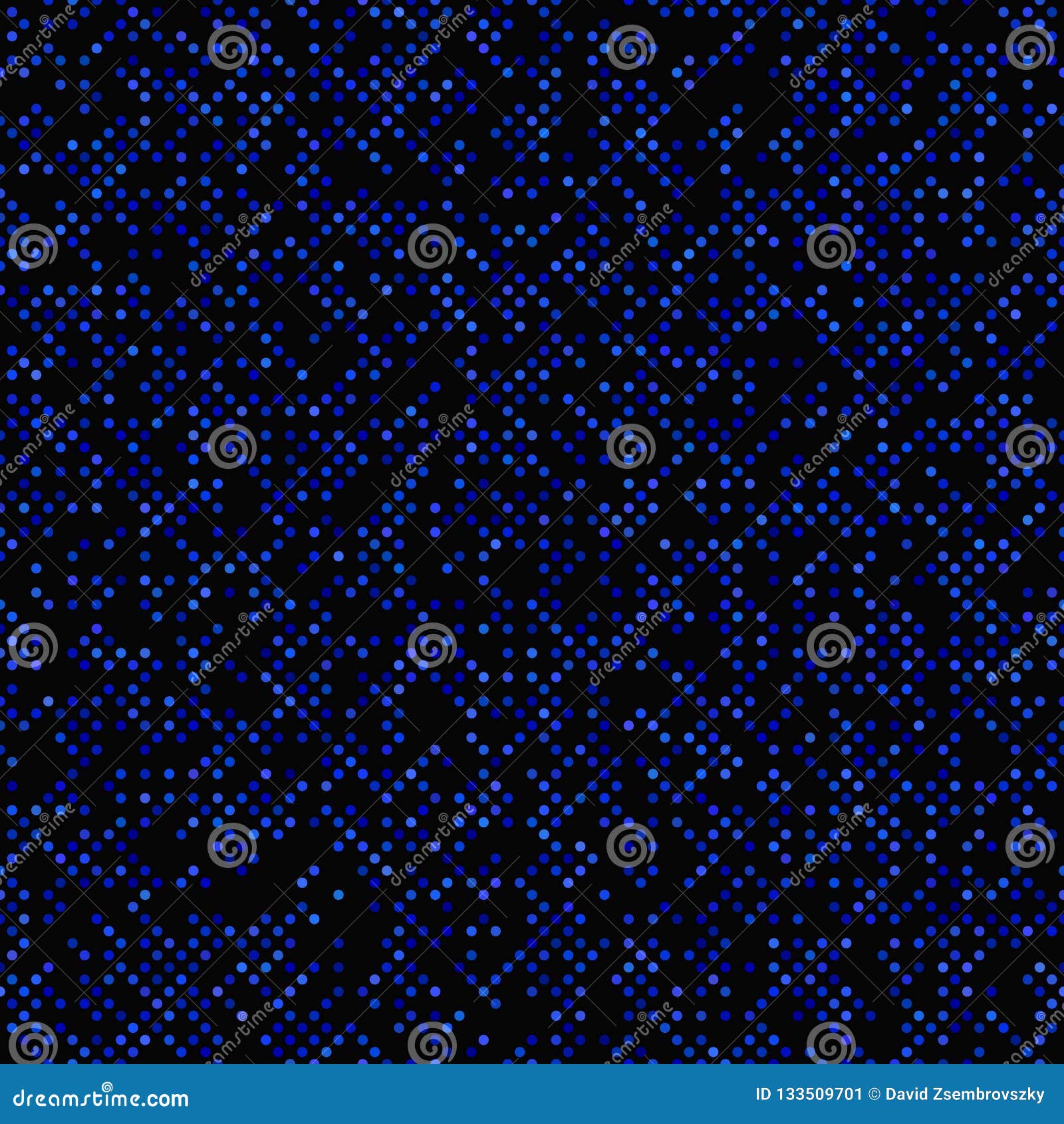 Blue Seamless Dot Pattern Background - Vector Graphic Design Stock ...