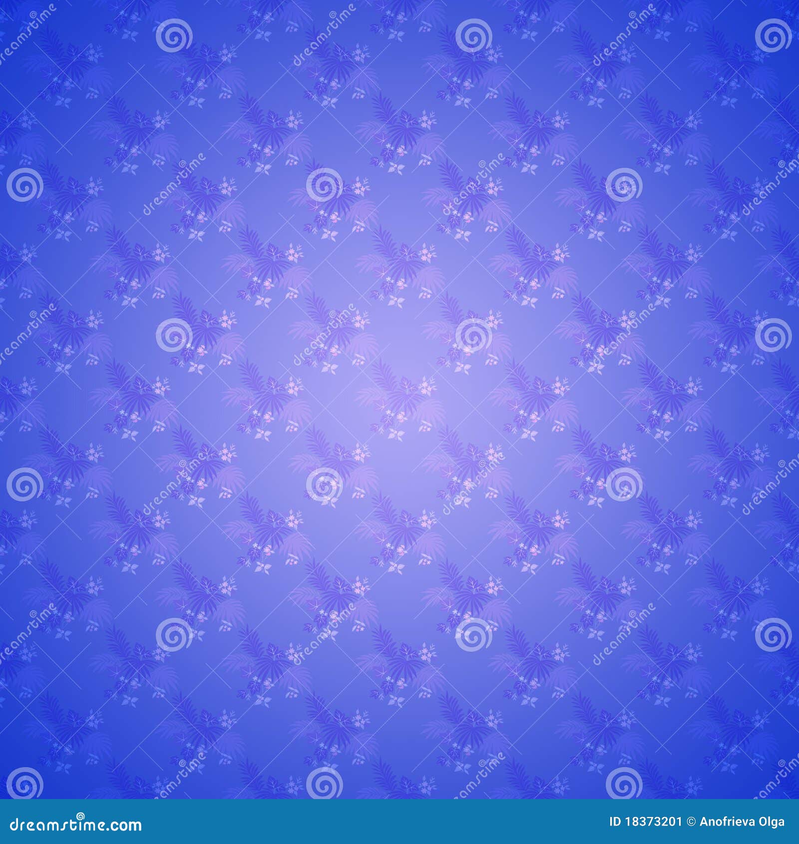 Blue Seamless Floral Wallpaper Stock Illustration - Illustration of ...